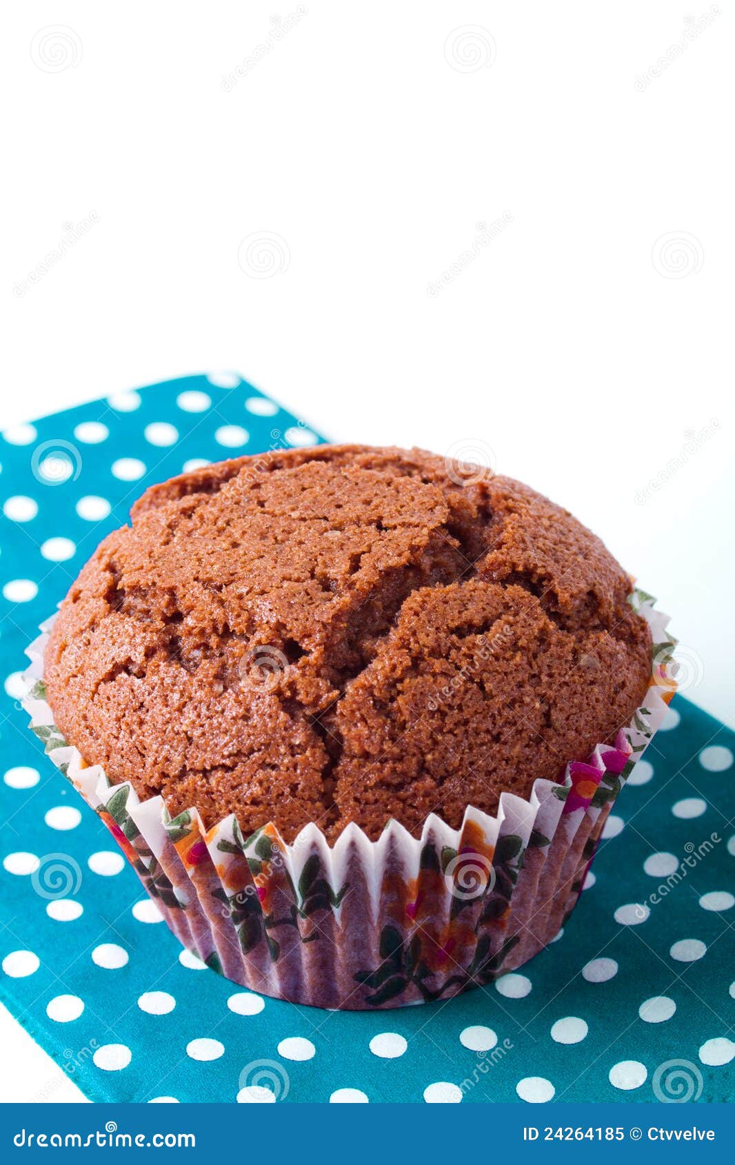 Muffin Cookie in a Blue Napkin Stock Image - Image of homemade, white ...