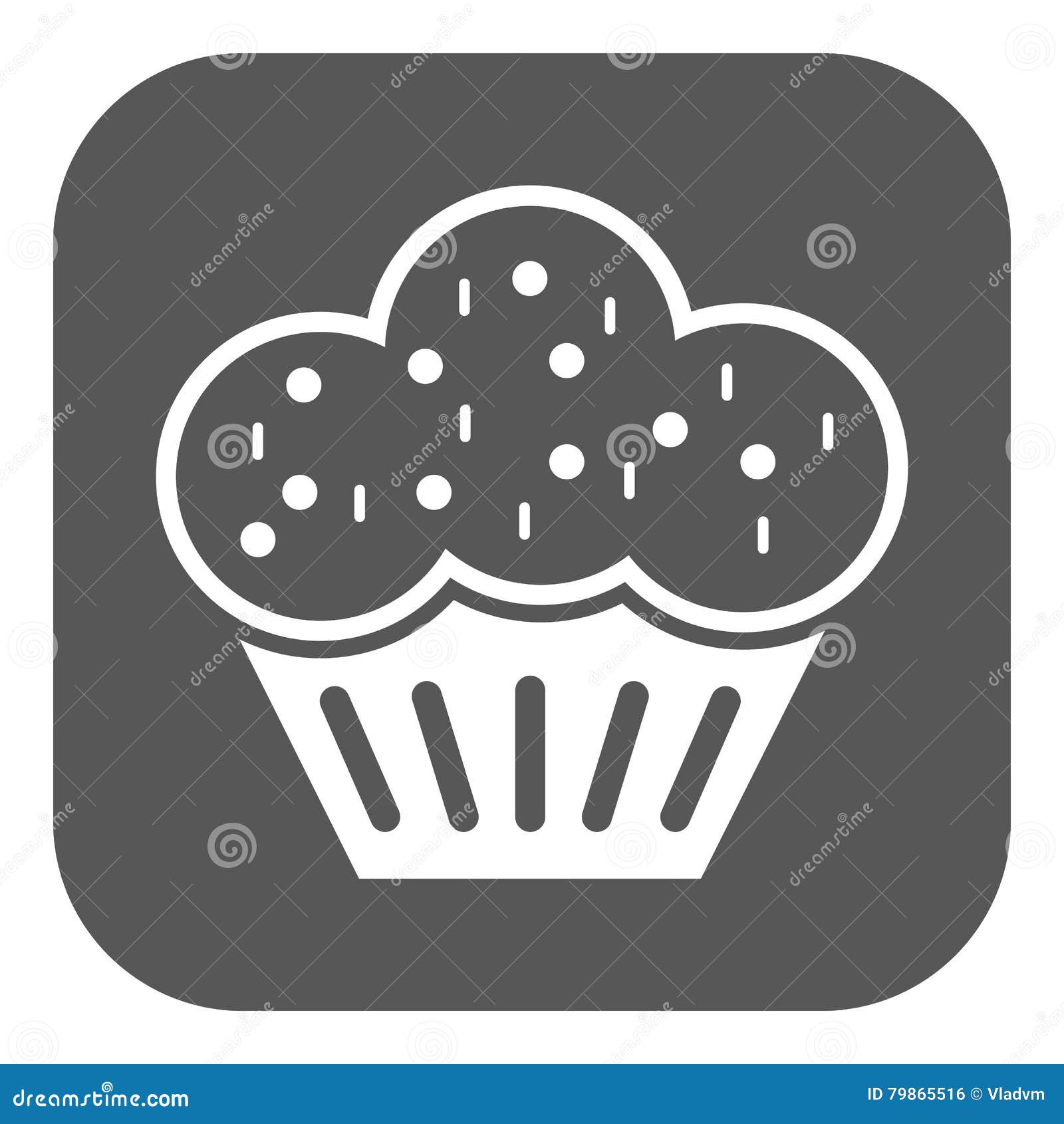 The Muffin Icon. Dessert and Baked, Cake, Bakery Symbol Stock Vector ...
