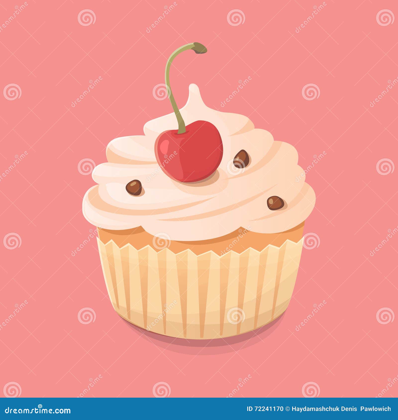 Muffin Icon Vector Illustration in Cartoon Style Stock Vector ...