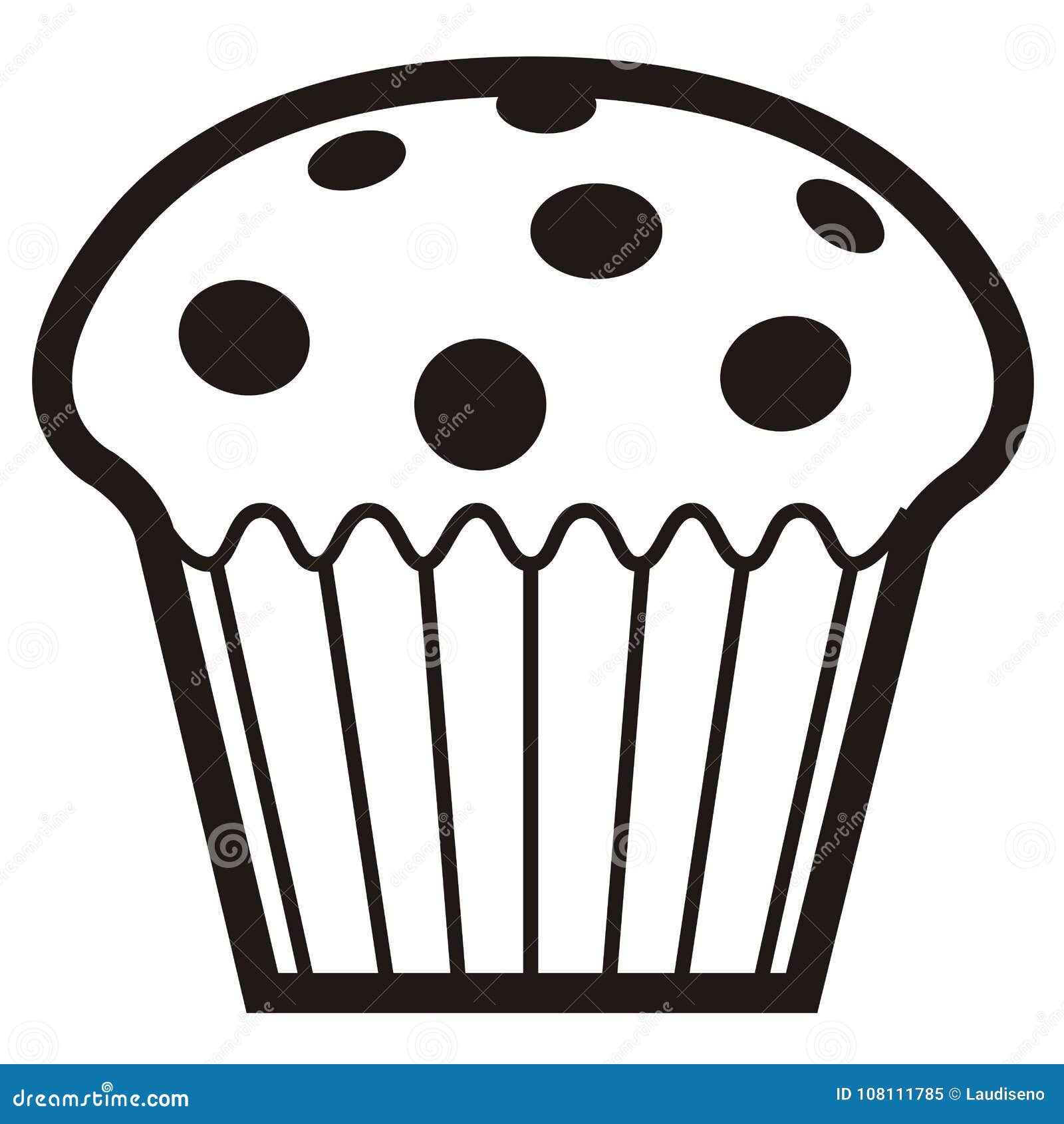 Isolated muffin icon stock vector. Illustration of cake - 108111785