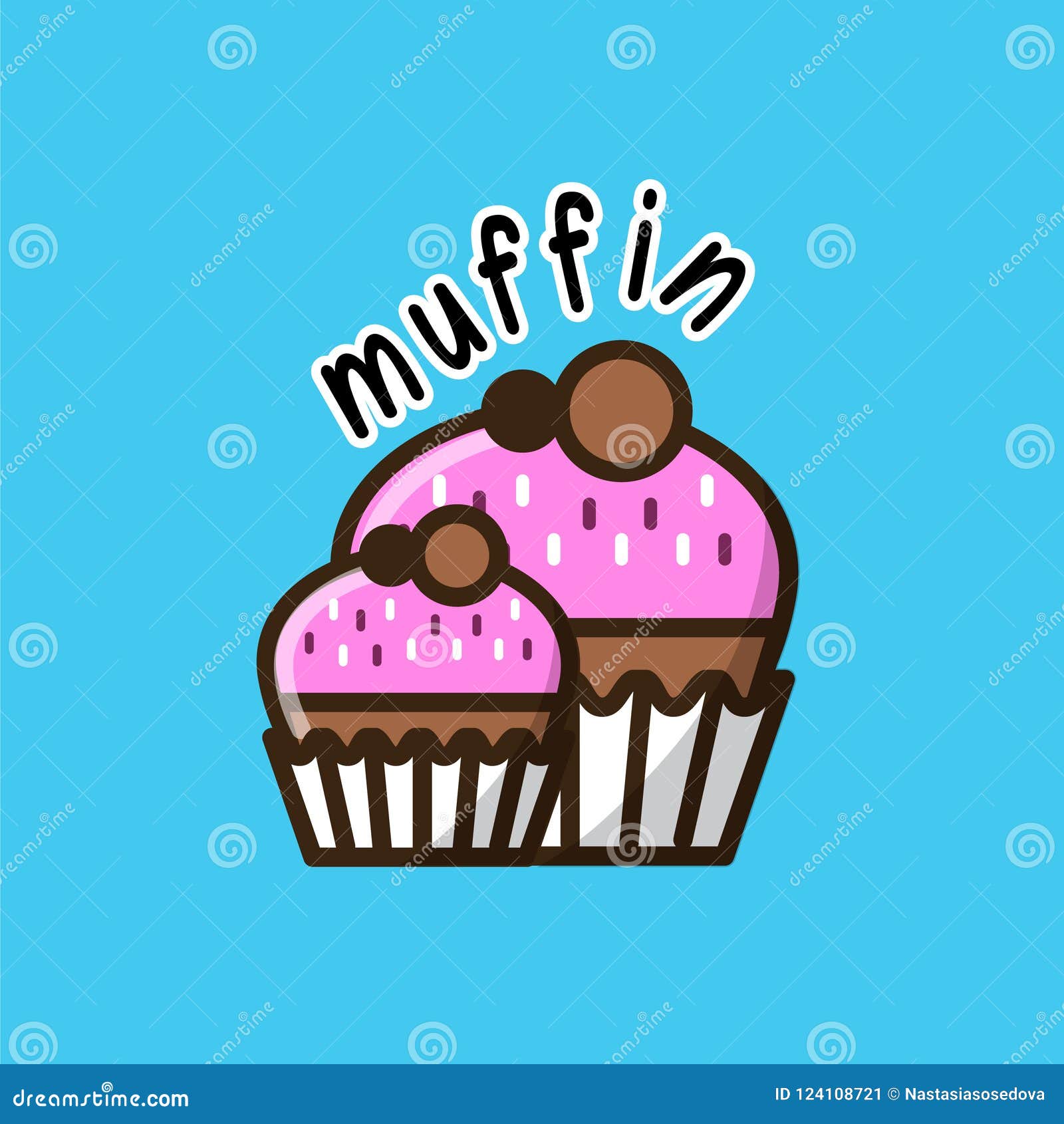 Muffin logotype template stock vector. Illustration of logotype - 124108721
