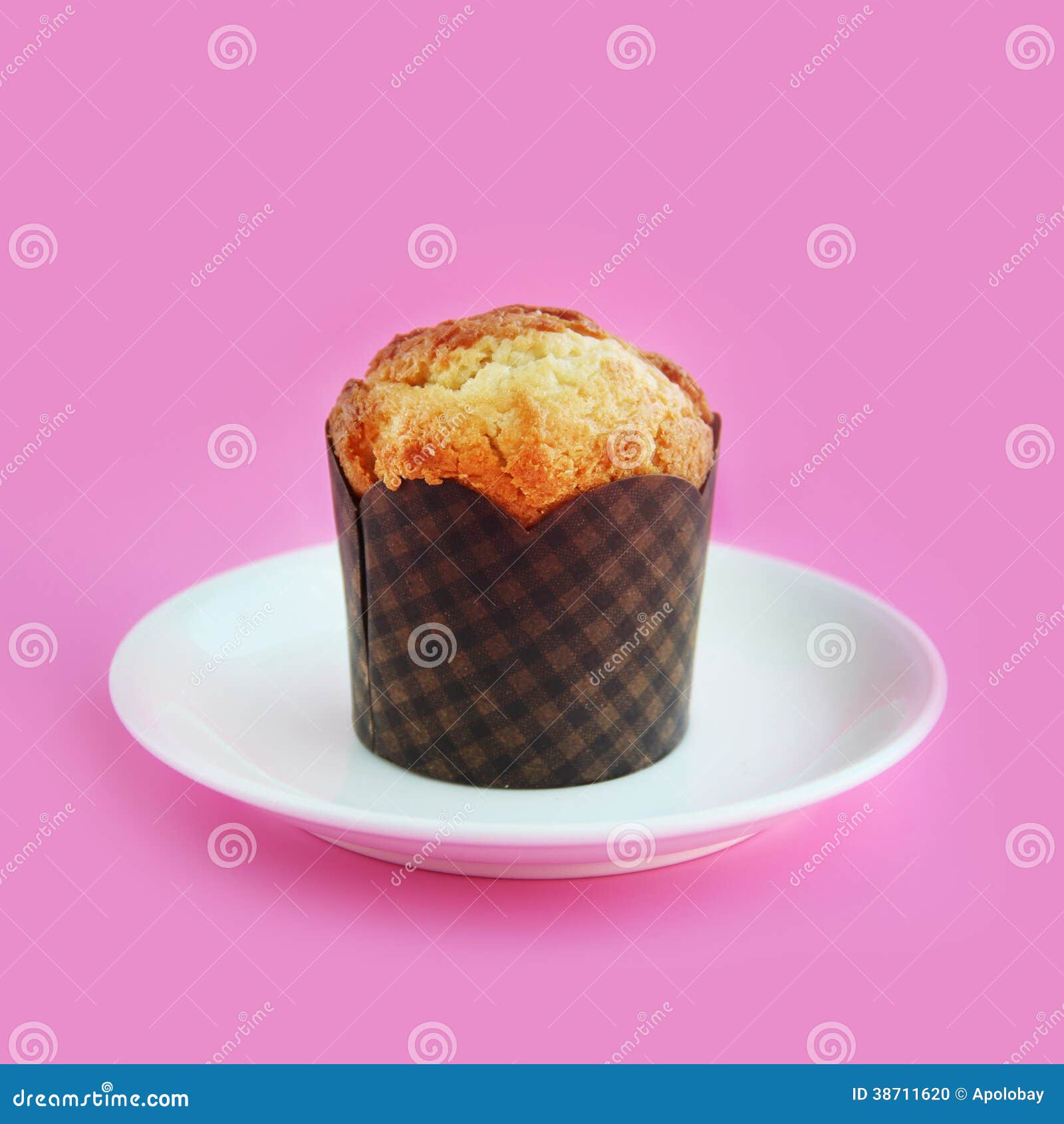 Muffin On A Pink Background Royalty-Free Stock Image | CartoonDealer ...