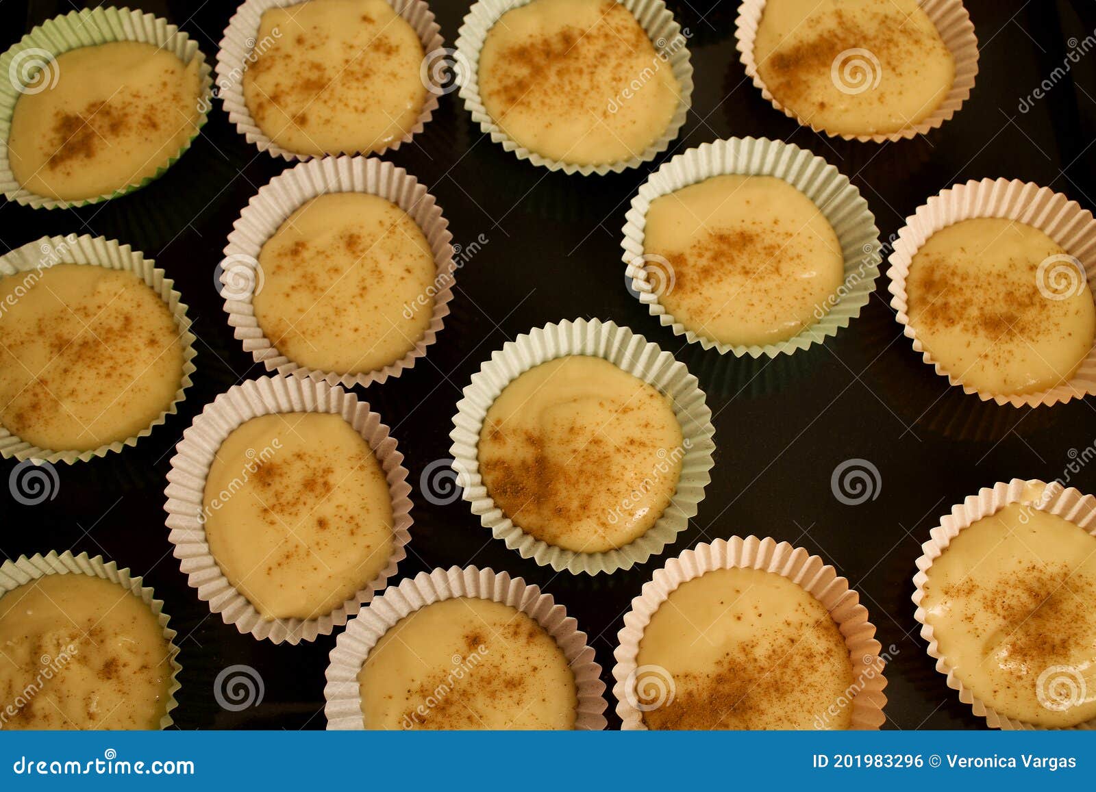 Muffin Preparation before Putting in the Oven Stock Photo - Image of ...
