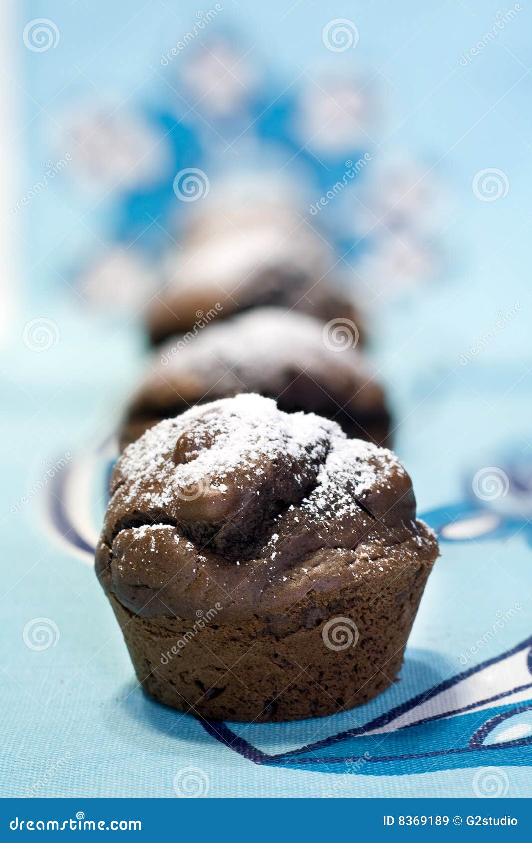 Muffin in Row stock image. Image of queue, food, dessert - 8369189