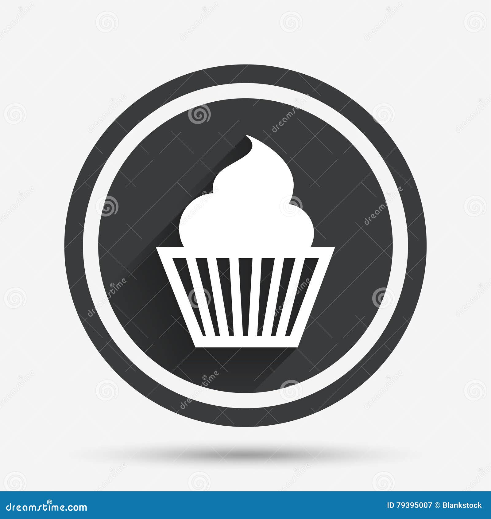 Muffin Sign Icon. Cupcake Symbol Stock Vector - Illustration of black ...