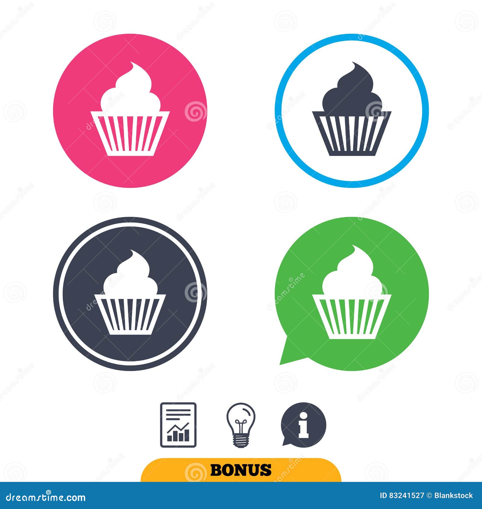 Muffin Sign Icon. Cupcake Symbol Stock Vector - Illustration of cupcake ...