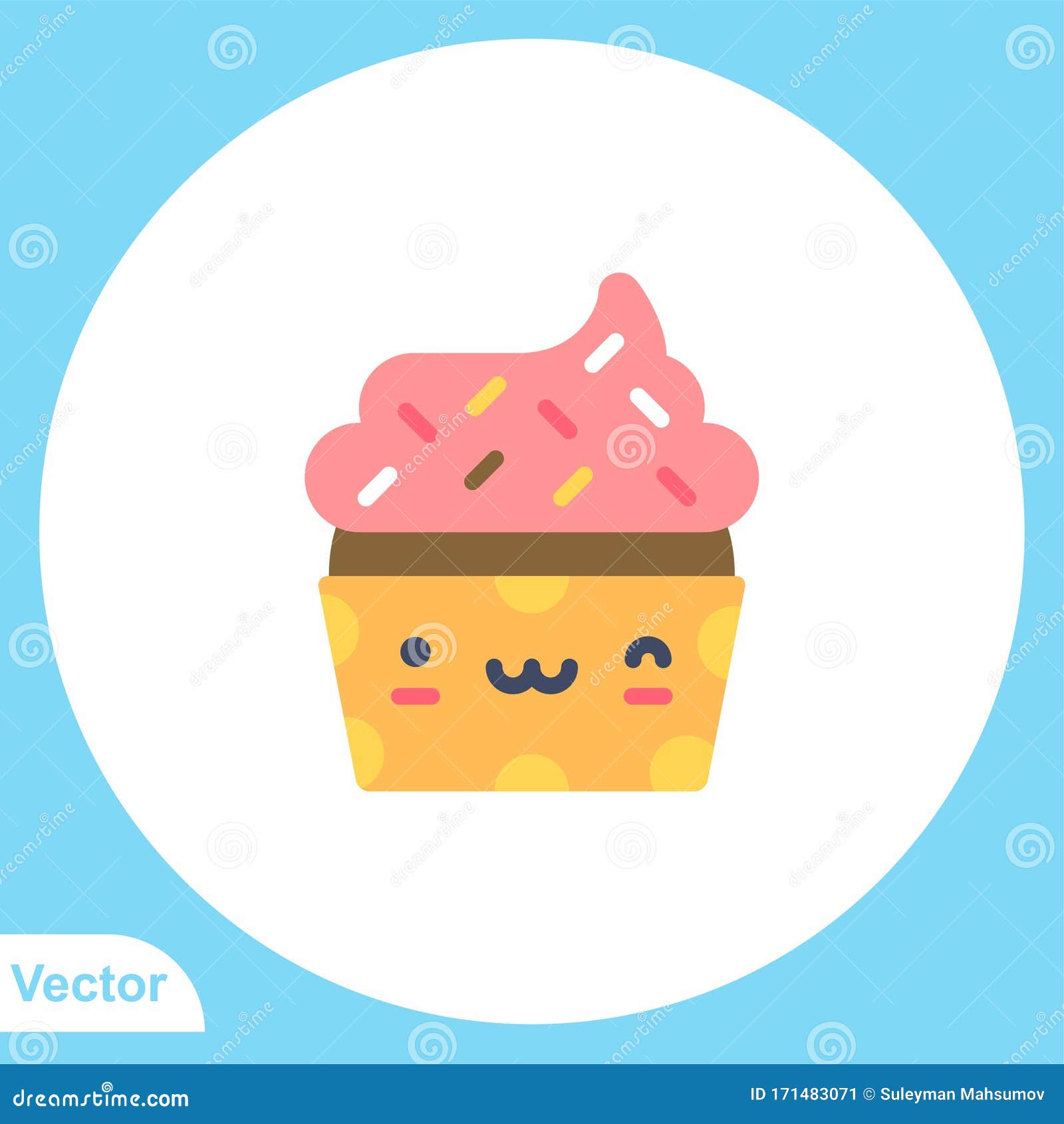 Muffin Vector Icon Sign Symbol Stock Vector - Illustration of icon ...