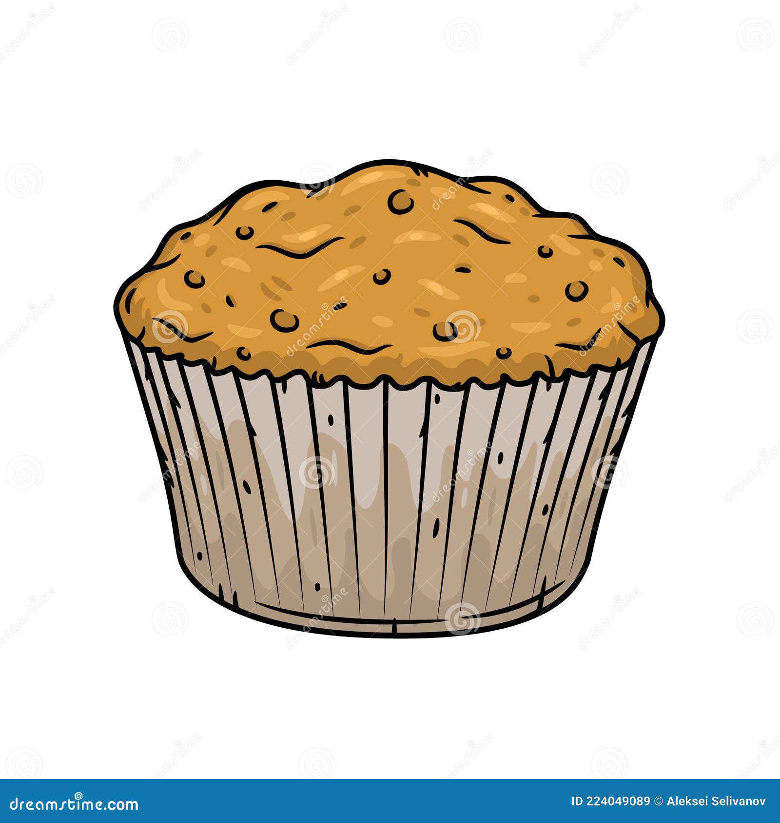 Muffin. Vector Isolated on White Background. Muffin Stock Vector ...