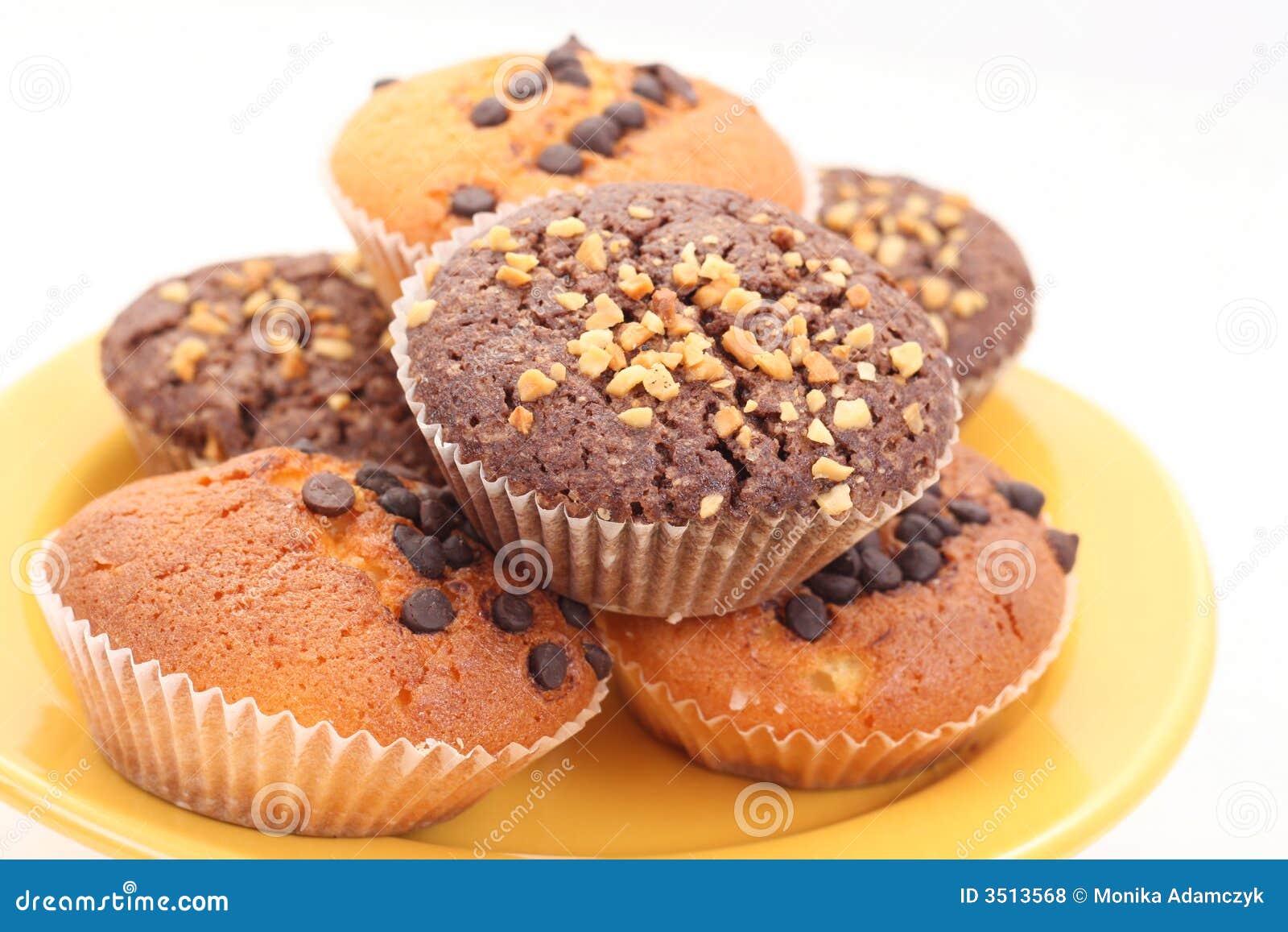 Muffins stock photo. Image of pastry, plate, muffins, baked - 3513568