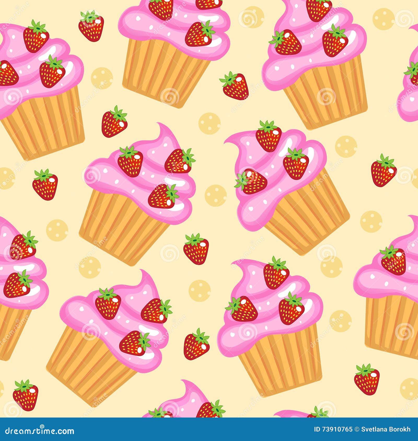Muffins, Cupcakes Seamless Texture. Delicious Cake Background. Baby ... Muffins, Cupcakes Seamless Texture. Delicious Cake Background. Baby ...