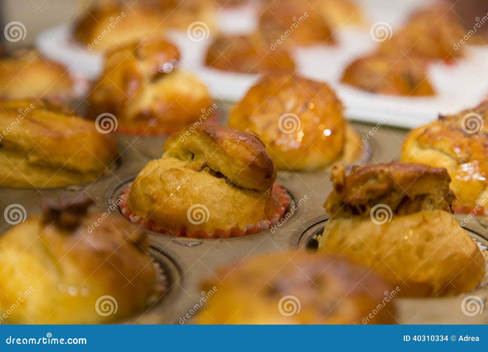 Freshly Baked in a Muffin Backing Support Stock Photo - Image of ...