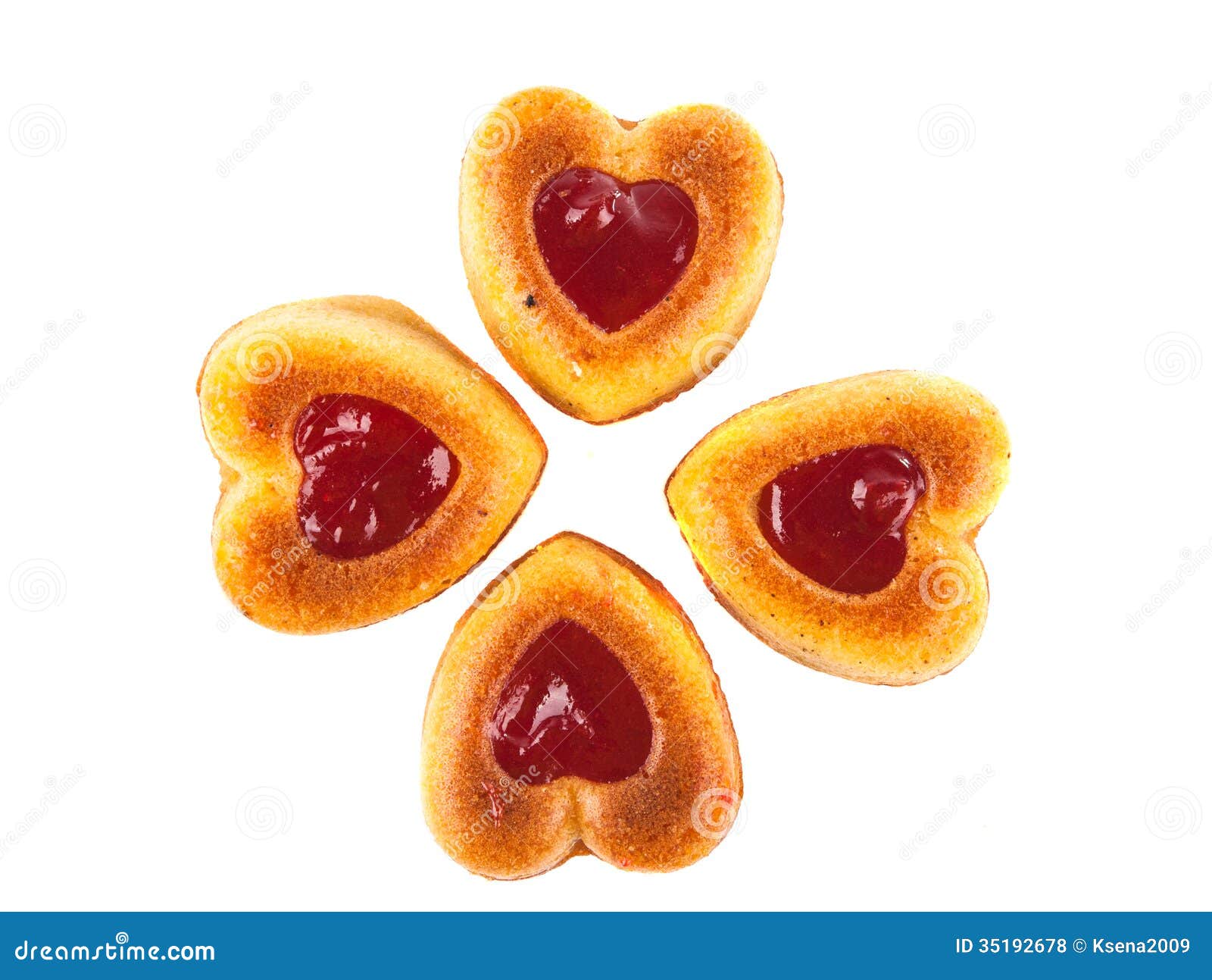 Muffins in a heart shape stock photo. Image of homemade - 35192678