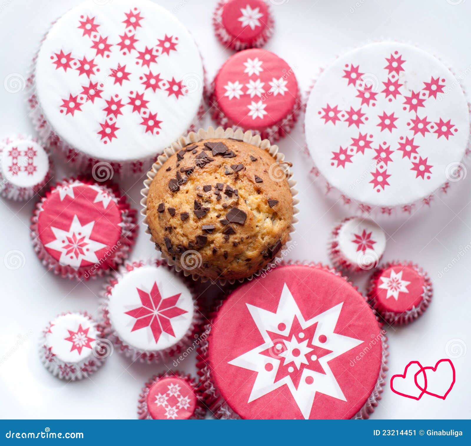 Muffins with love stock image. Image of cooking, happy - 23214451