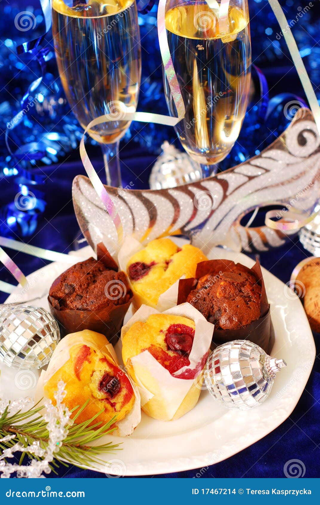 Muffins on party table stock photo. Image of carnival - 17467214