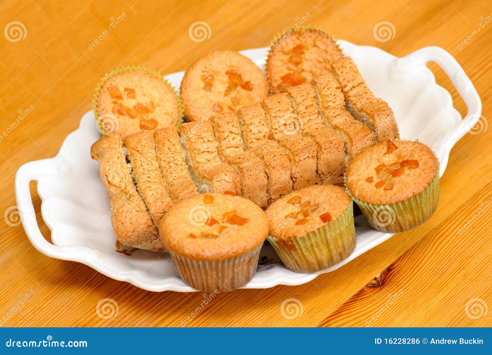 Muffins on plate stock photo. Image of baked, meal, golden - 16228286