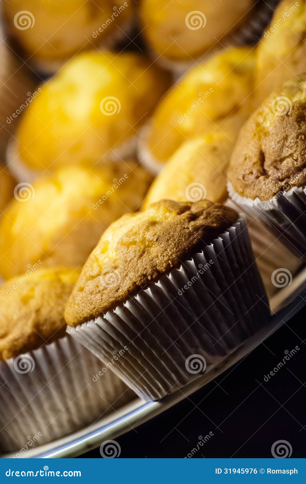Muffins on plate stock photo. Image of chip, bakery, bread - 31945976