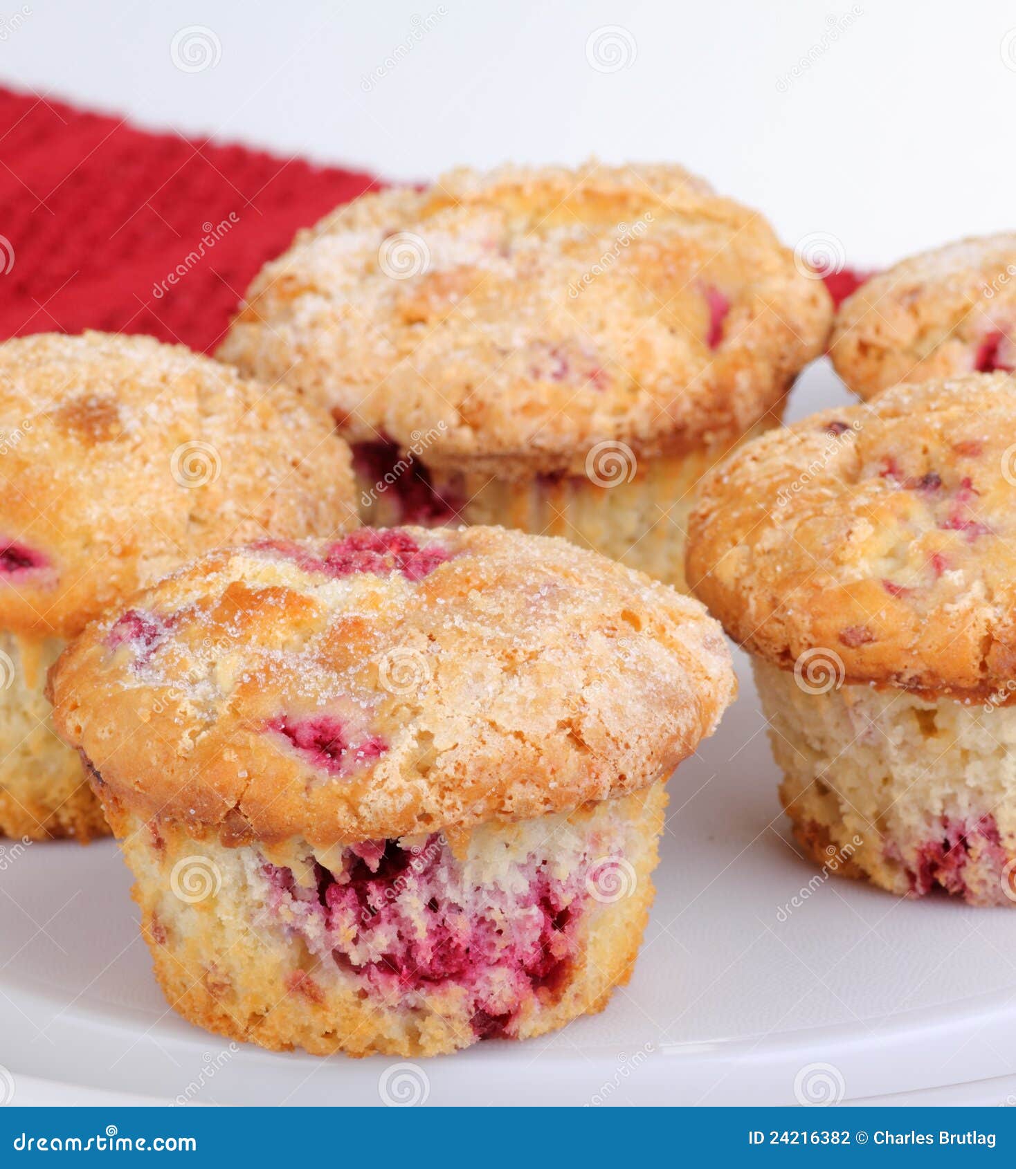 Muffins on a Platter stock photo. Image of calorie, raspberry - 24216382