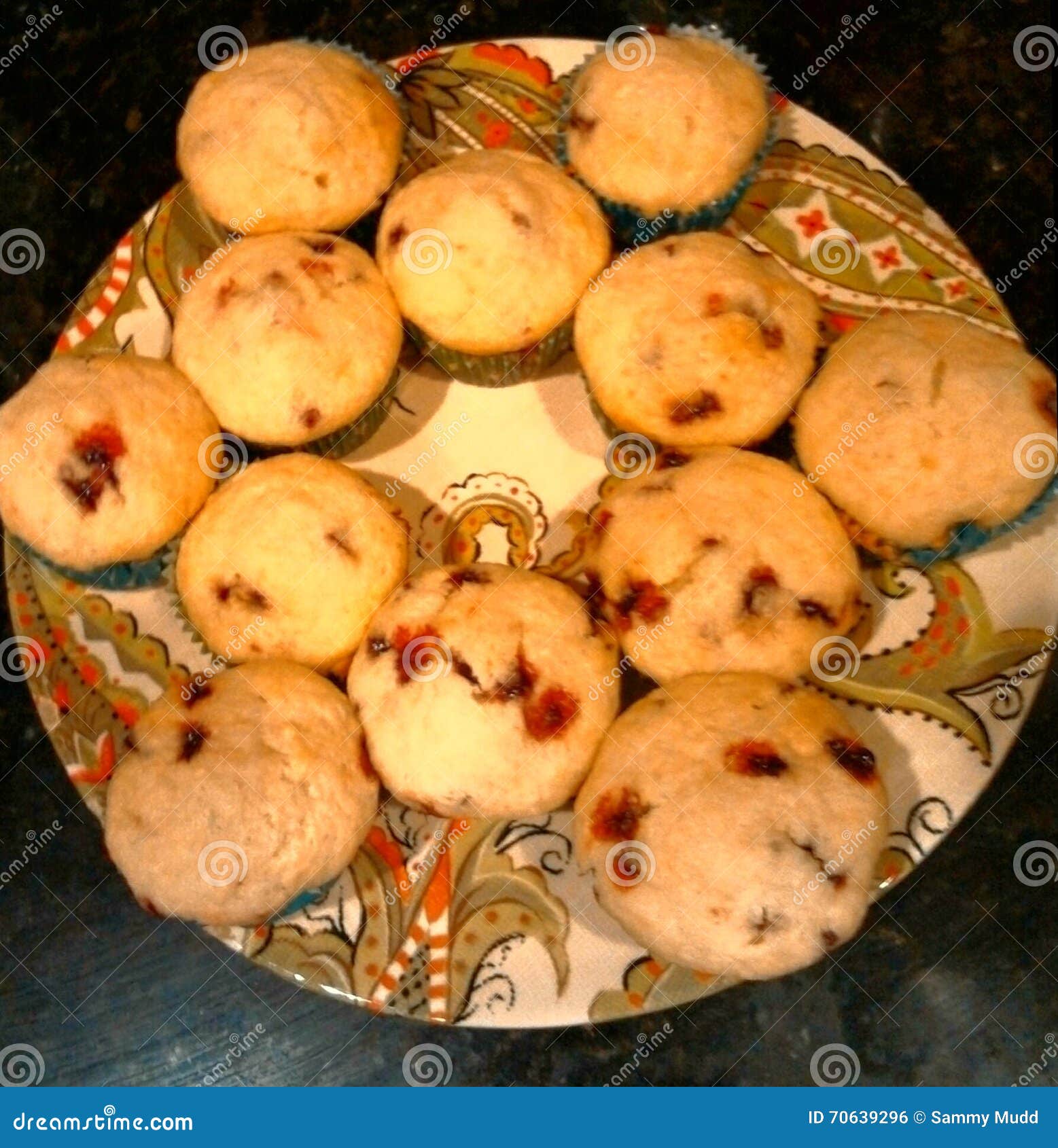 Muffins stock photo. Image of plate, decorative, muffins - 70639296
