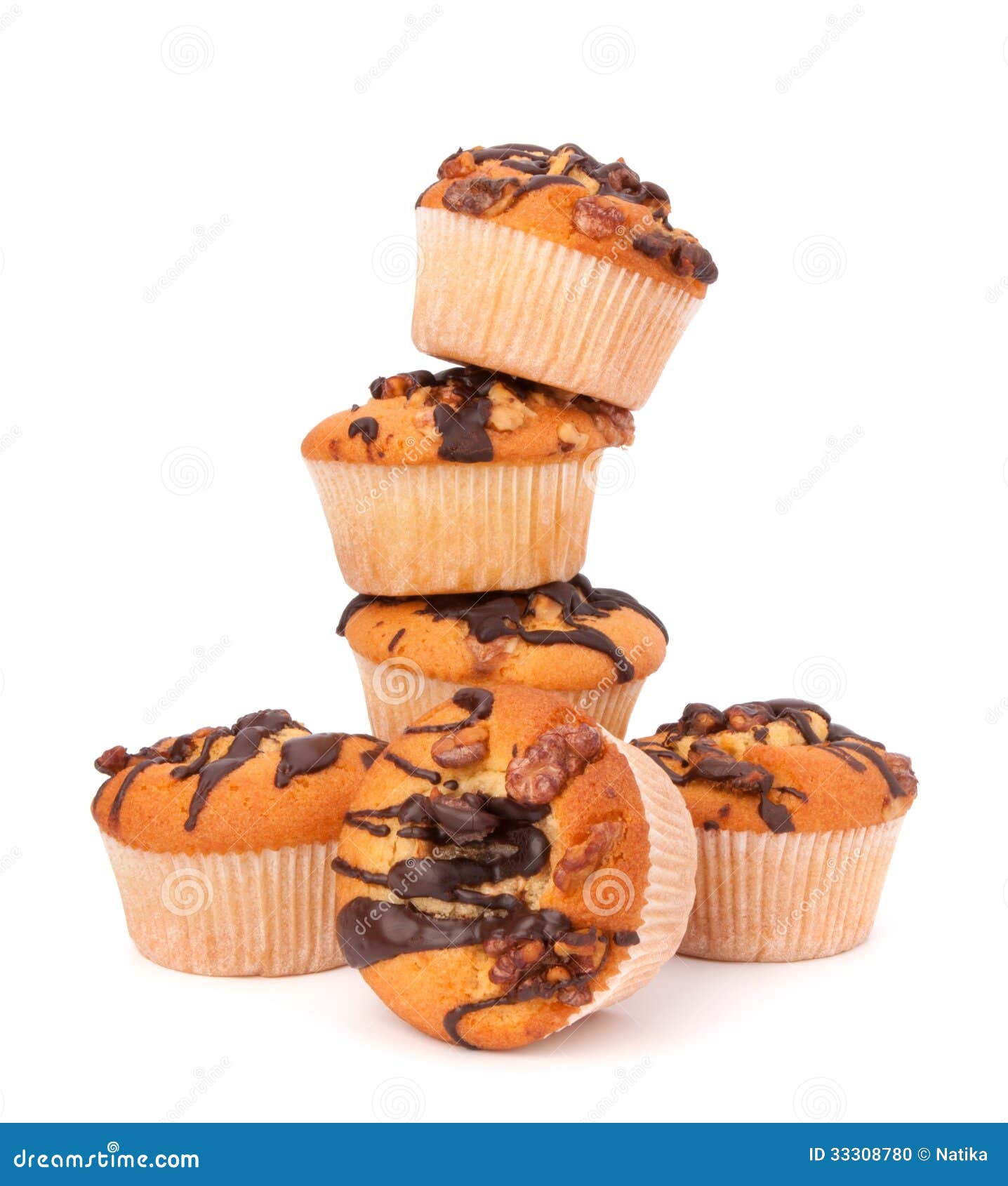 Muffins stock photo. Image of mousse, food, delicious - 33308780