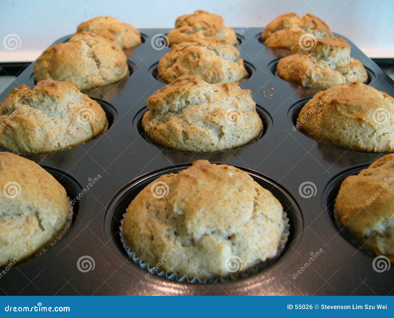 Muffins in tray stock photo. Image of bake, snacks, tray - 55026