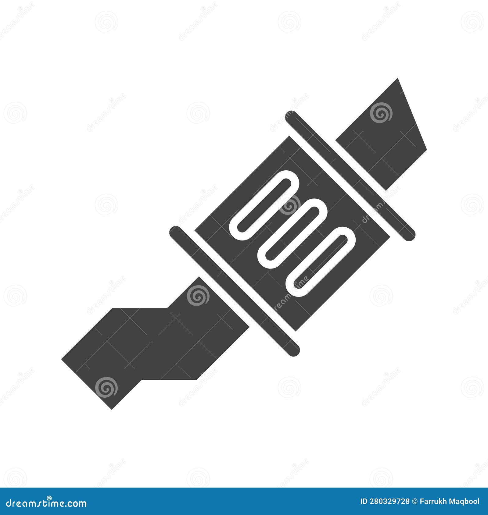 Muffler icon vector image. stock vector. Illustration of soundproofing ...