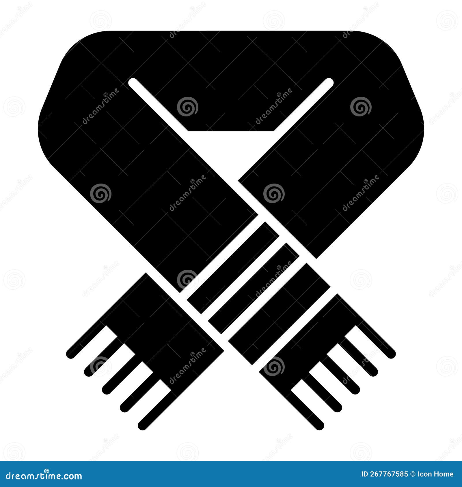 Muffler Vector Icon of Neck Accessory Stock Vector - Illustration of ...
