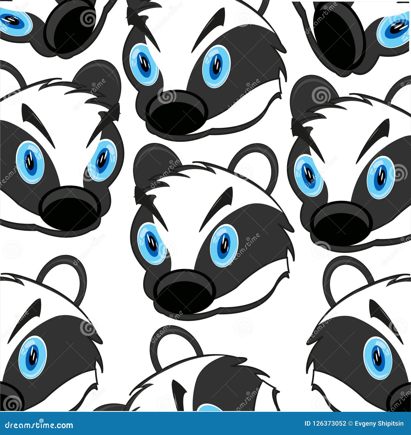 Mug Animal Badger Decorative Pattern on White Background Stock ...