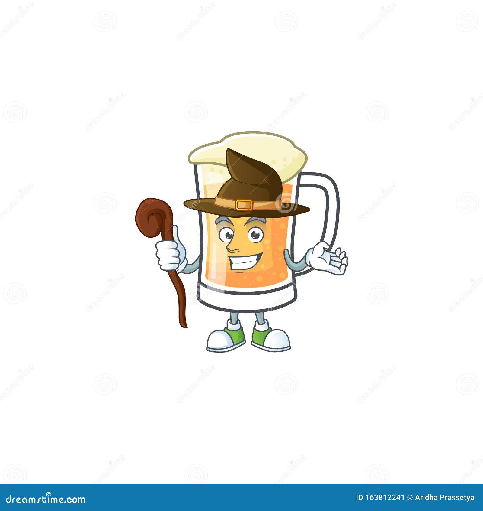 Mug of Beer Alcohol in Witch Cartoon Stock Vector - Illustration of ...