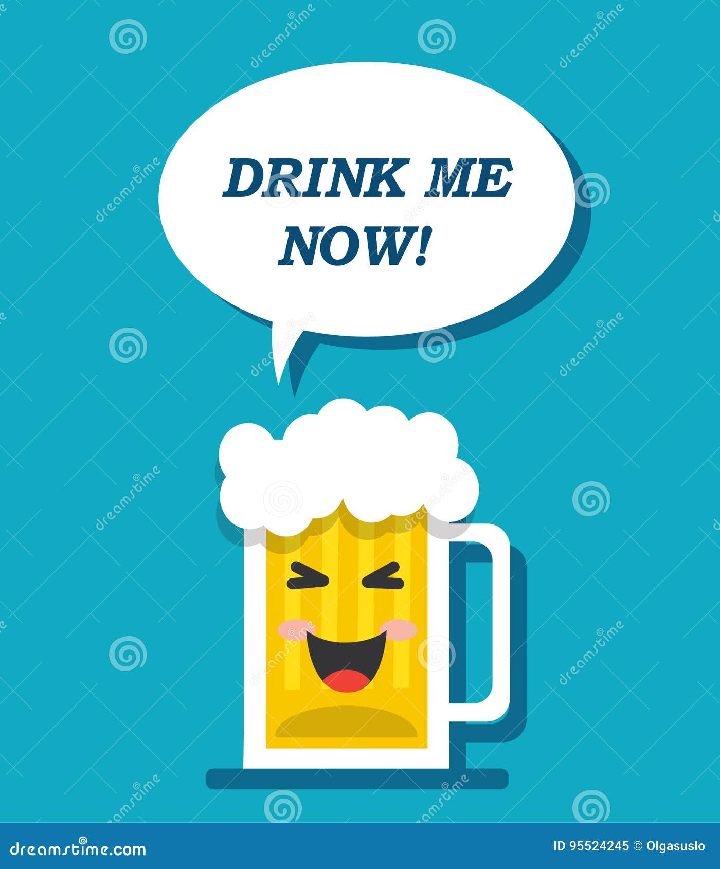 A Mug of Beer is Calling for a Drink Stock Vector - Illustration of ...