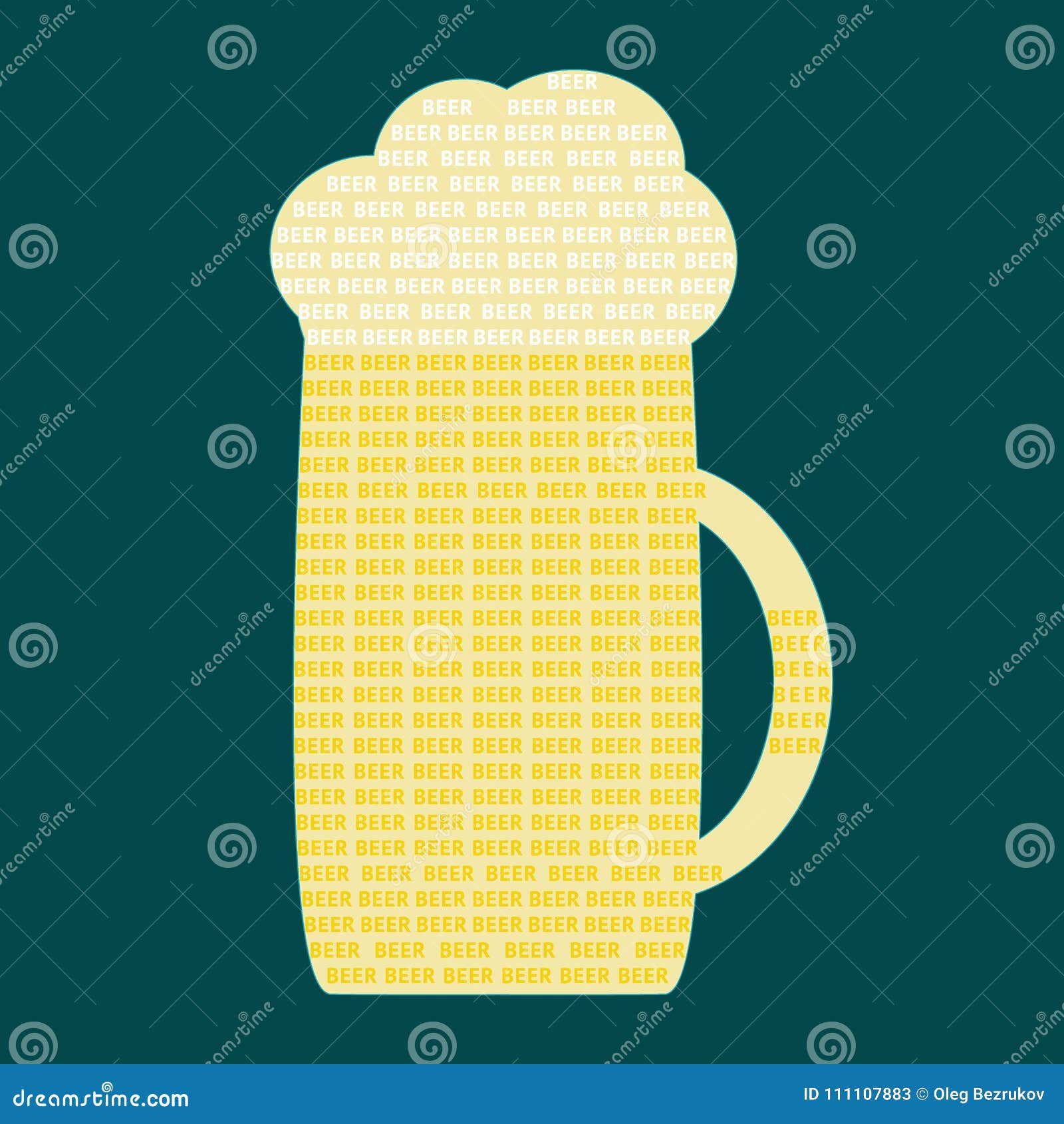 Mug of Beer on Dark Background. Font Design Stock Vector - Illustration ...