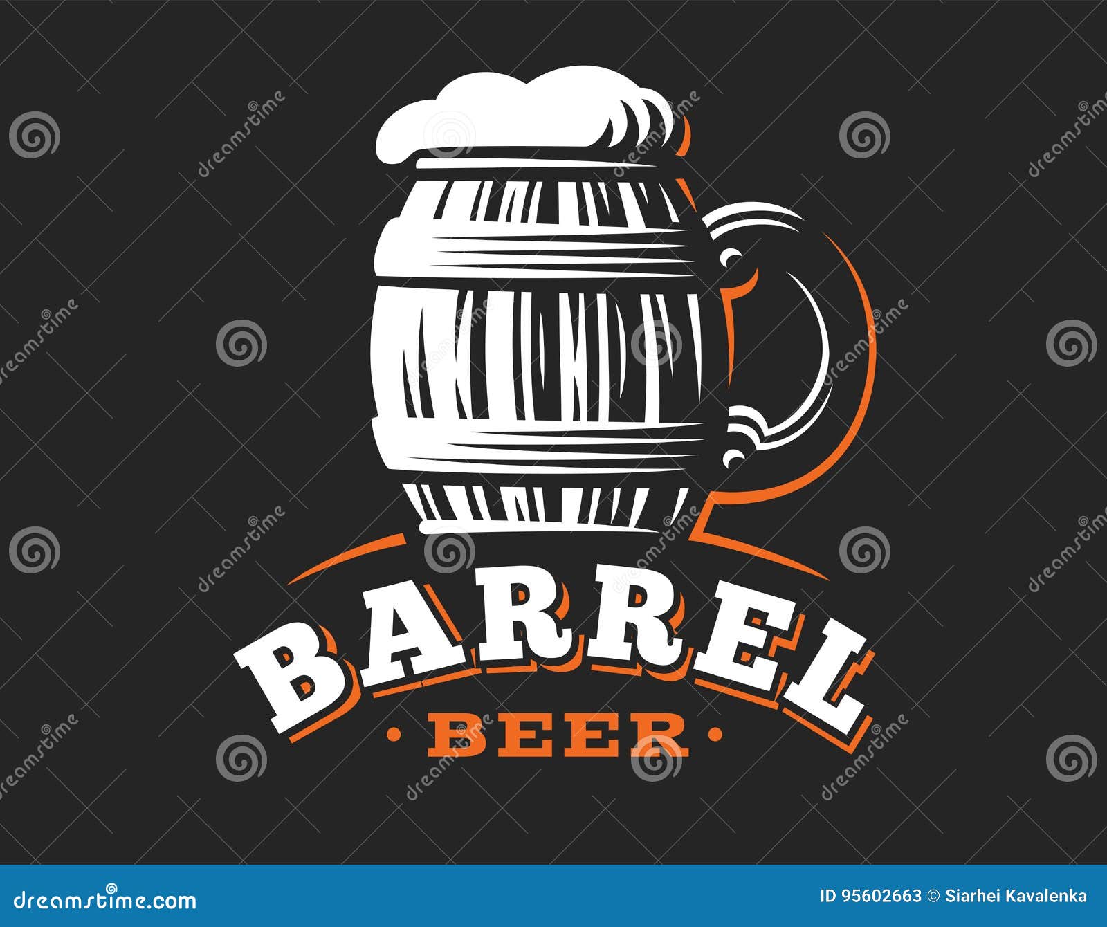 Mug Beer Logo- Vector Illustration, Emblem Brewery Design Stock Vector ...
