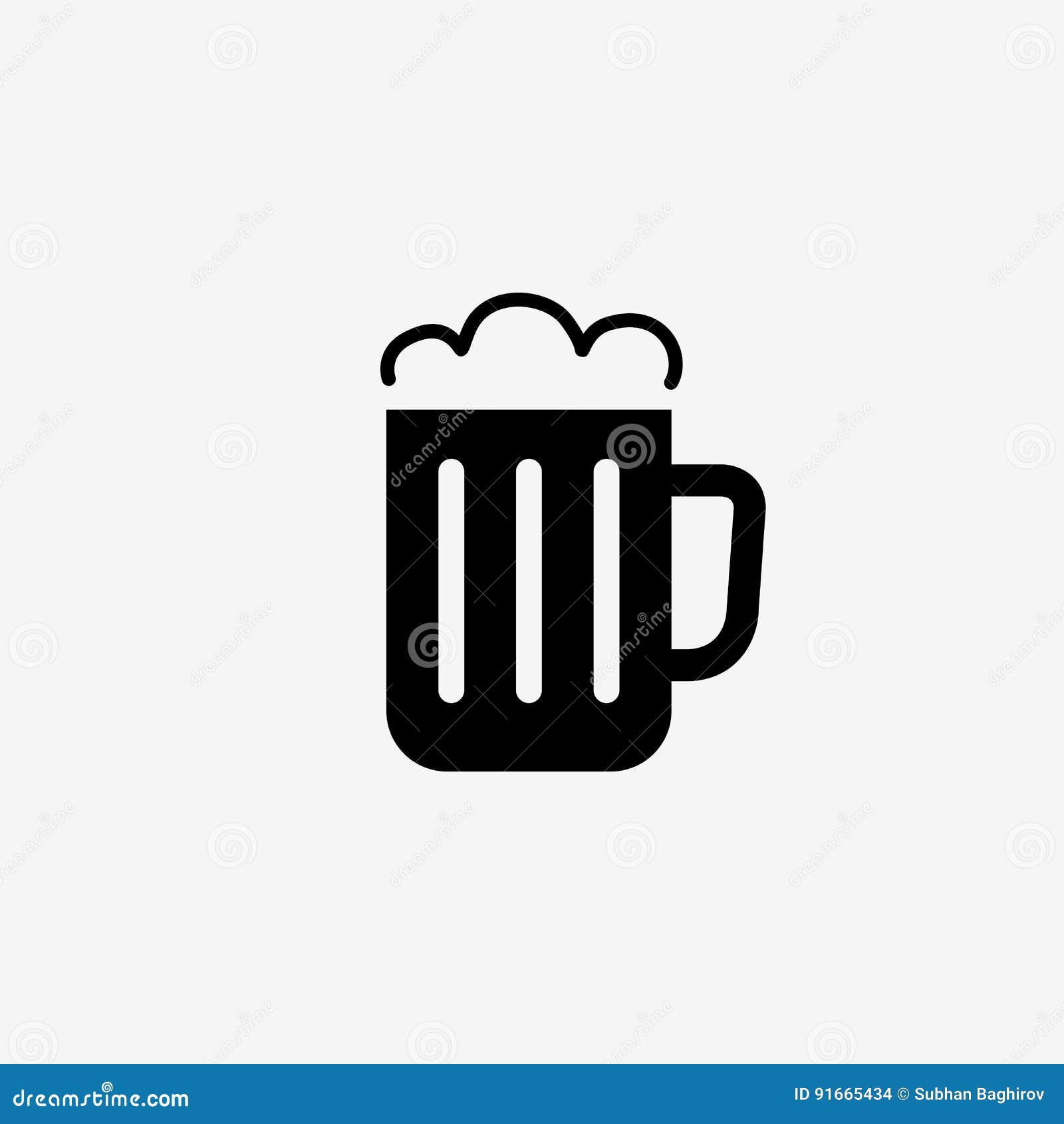Mug of Beer Simple Flat Vector Illustration Icon Stock Vector ...