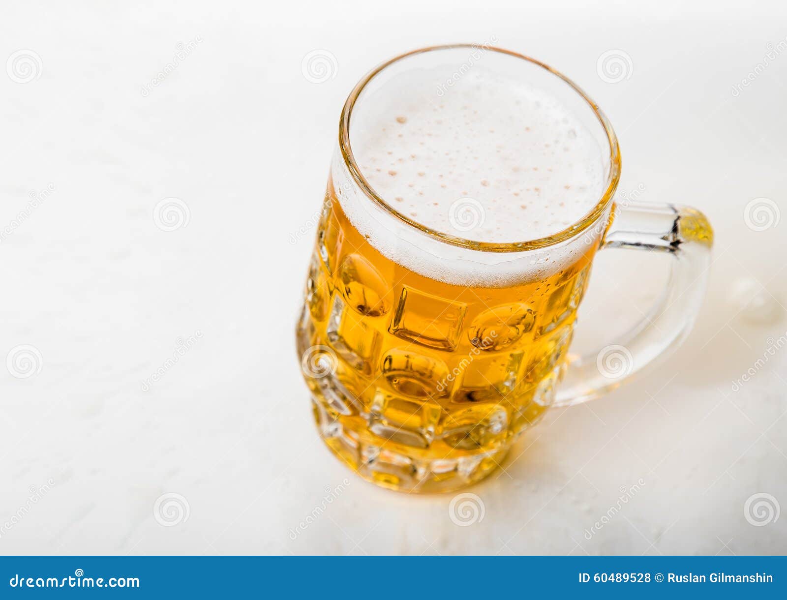 Mug of Beer. Top View. Close-up. Stock Photo - Image of color, glass ...