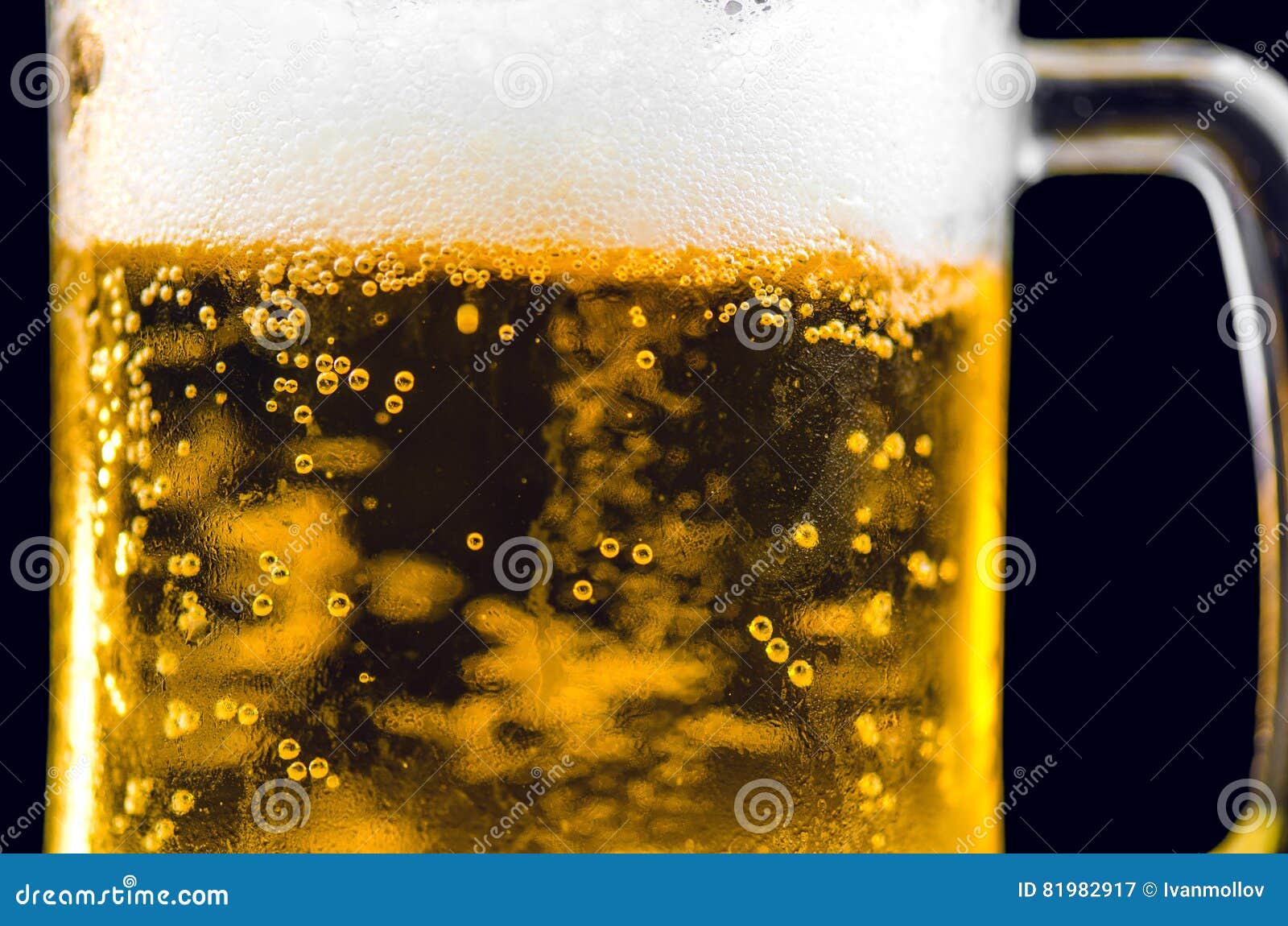 Mug of Cold Beer Close Up stock image. Image of lager - 81982917