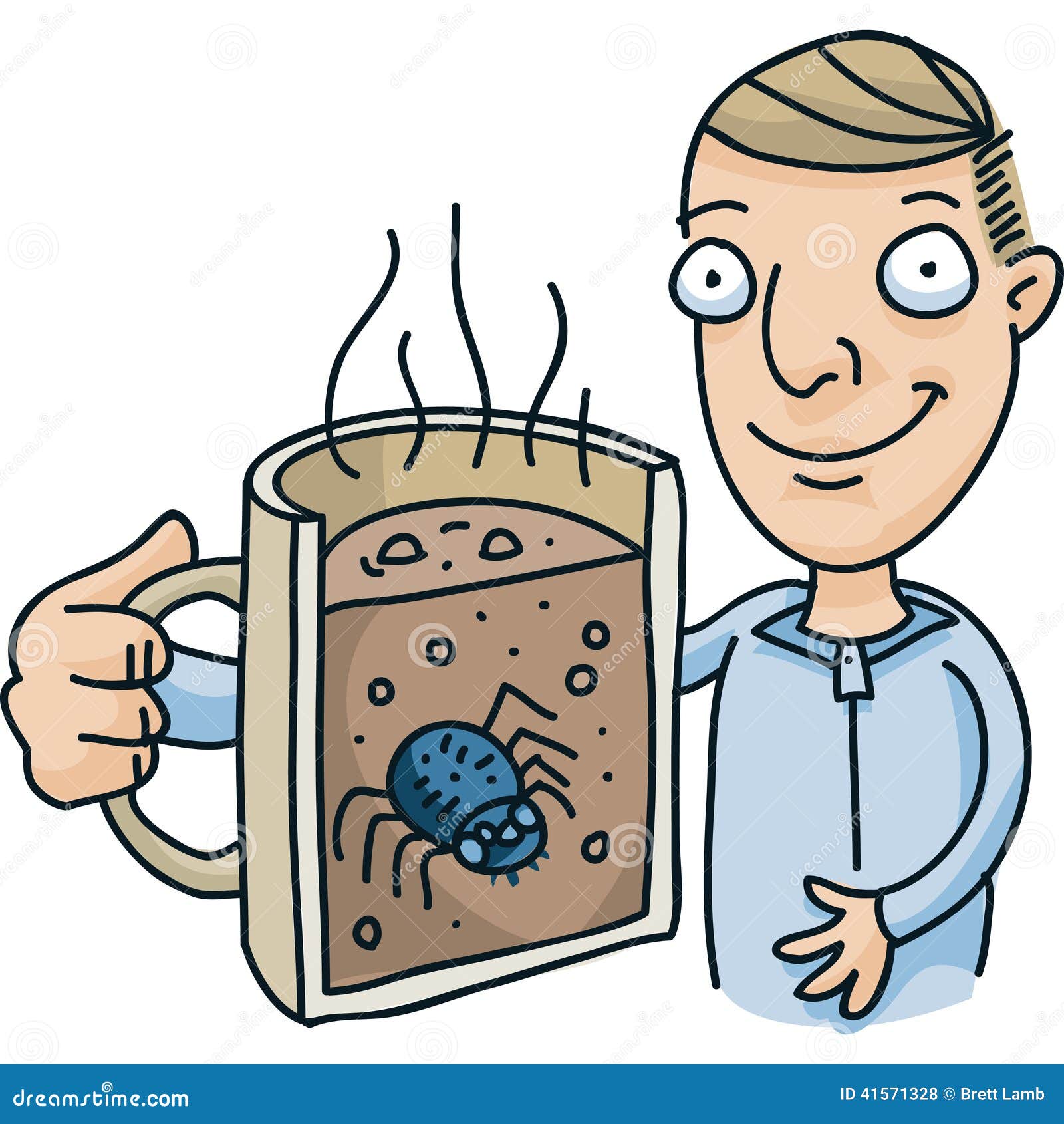 Mug Cross-section with Bug stock illustration. Illustration of insect ...