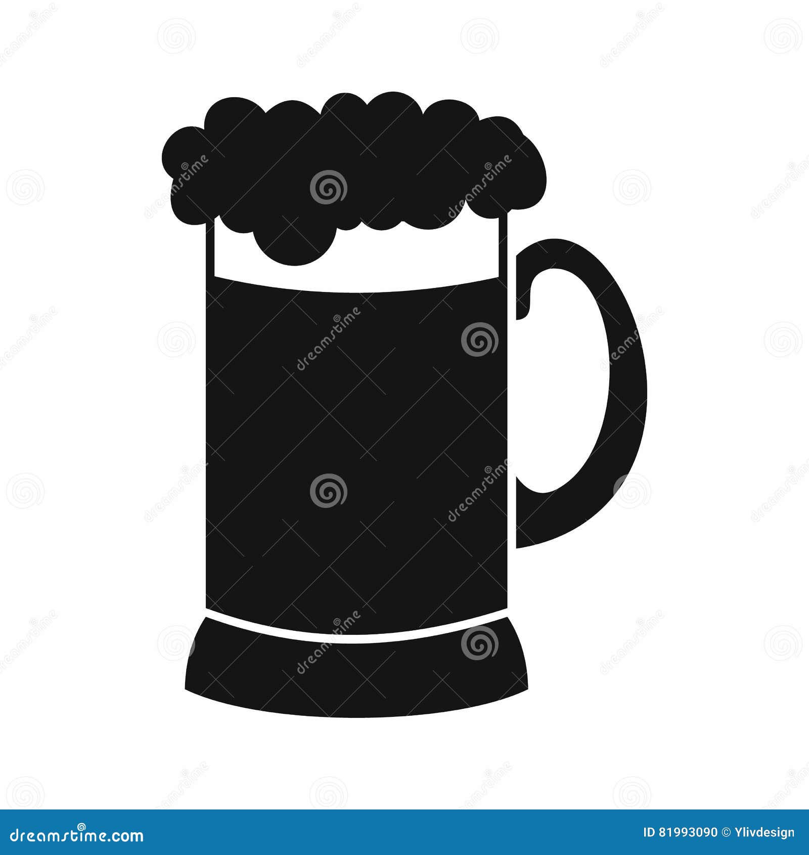 Mug of Dark Beer Icon, Simple Style Stock Vector - Illustration of ...
