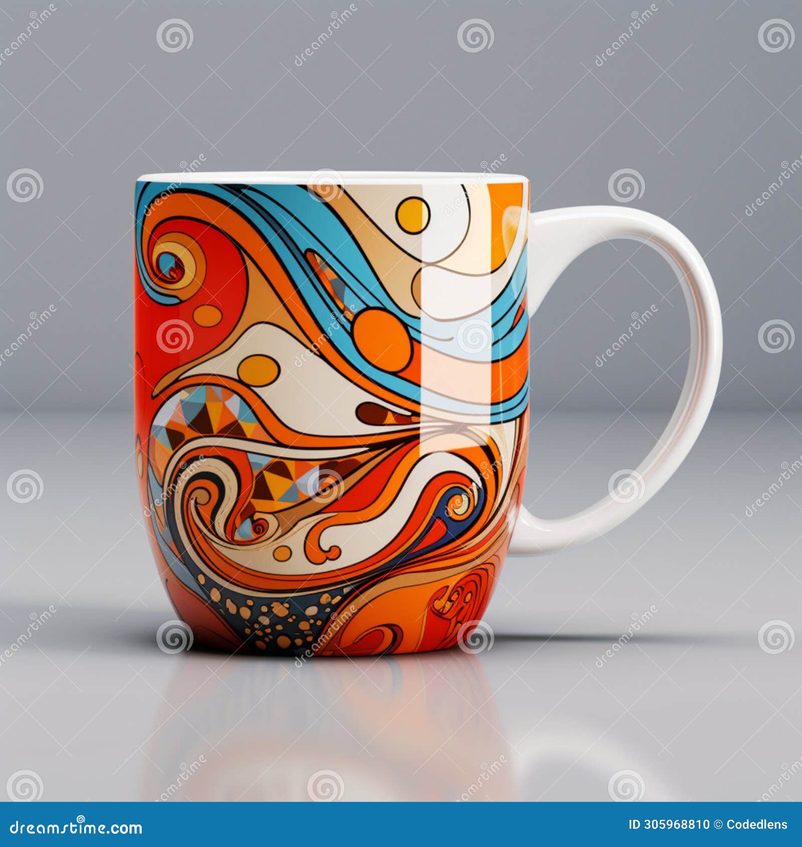 A Mug with Dynamic Shapes and Flowing Lines Editorial Image ...