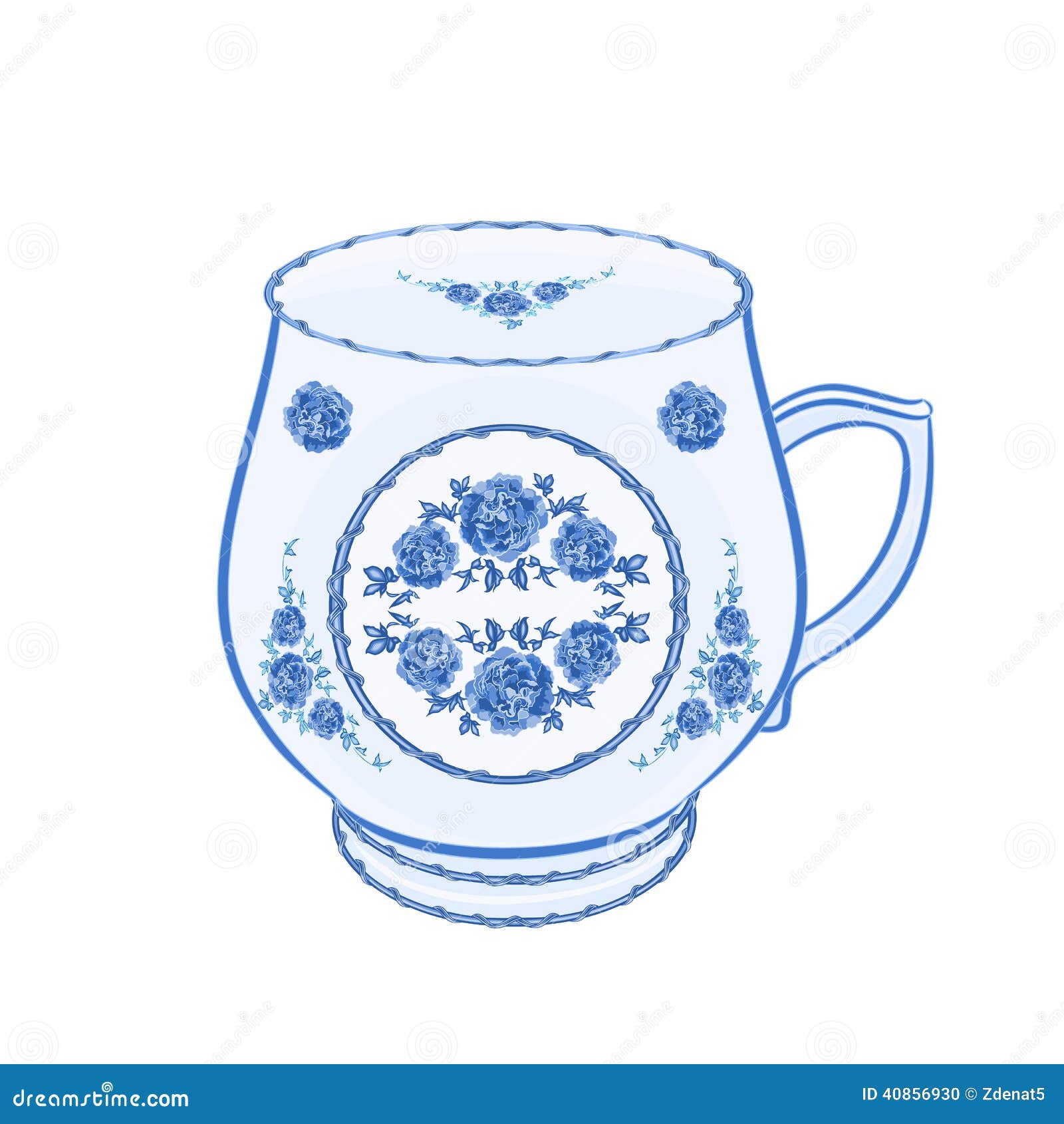 Mug of Faience Part of Porcelain Vector Stock Vector - Illustration of ...