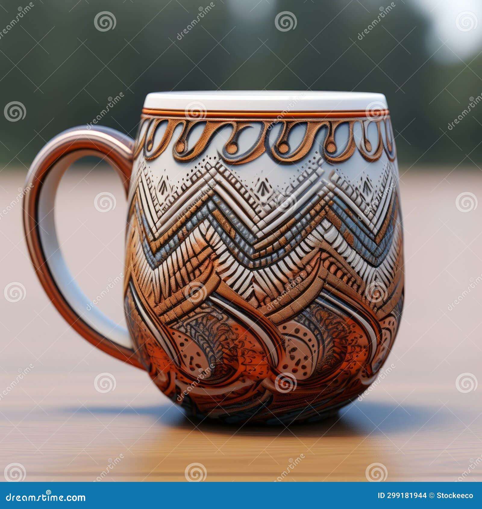 Unique Handmade Coffee Mug with Hyper-detailed Rendering and Striking ...