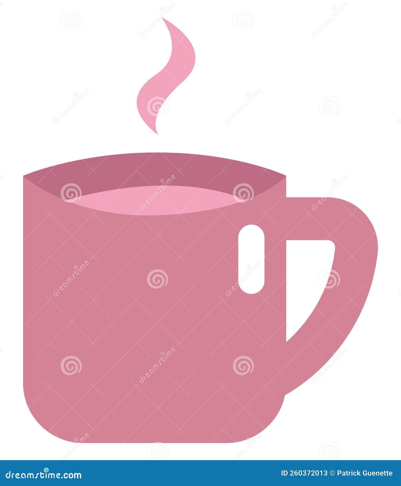 Mug of hot tea, icon stock vector. Illustration of cartoon - 260372013