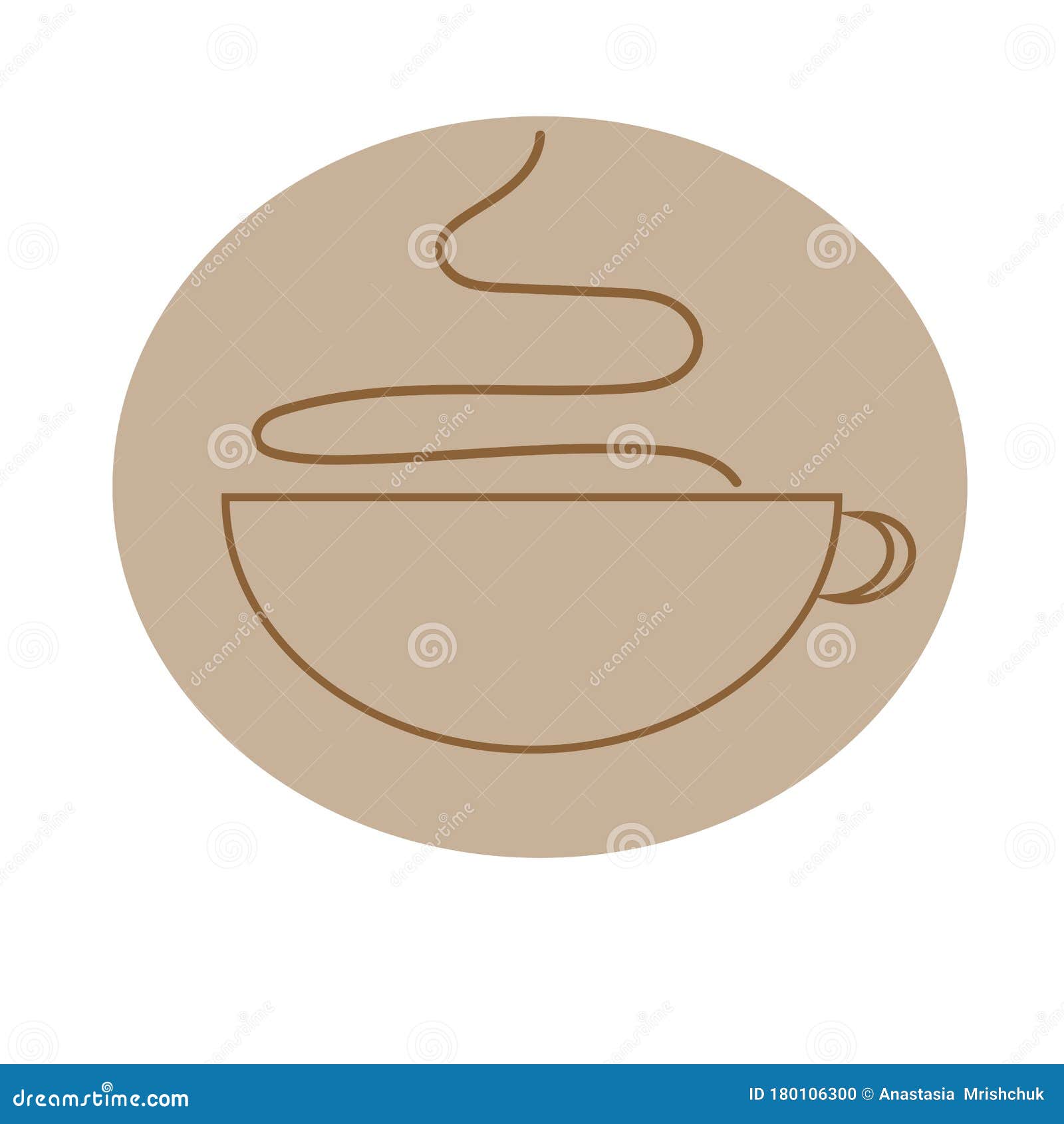 Mug Icon with Sweet Coffee or Other Hot Beverage. Vector Stock ...