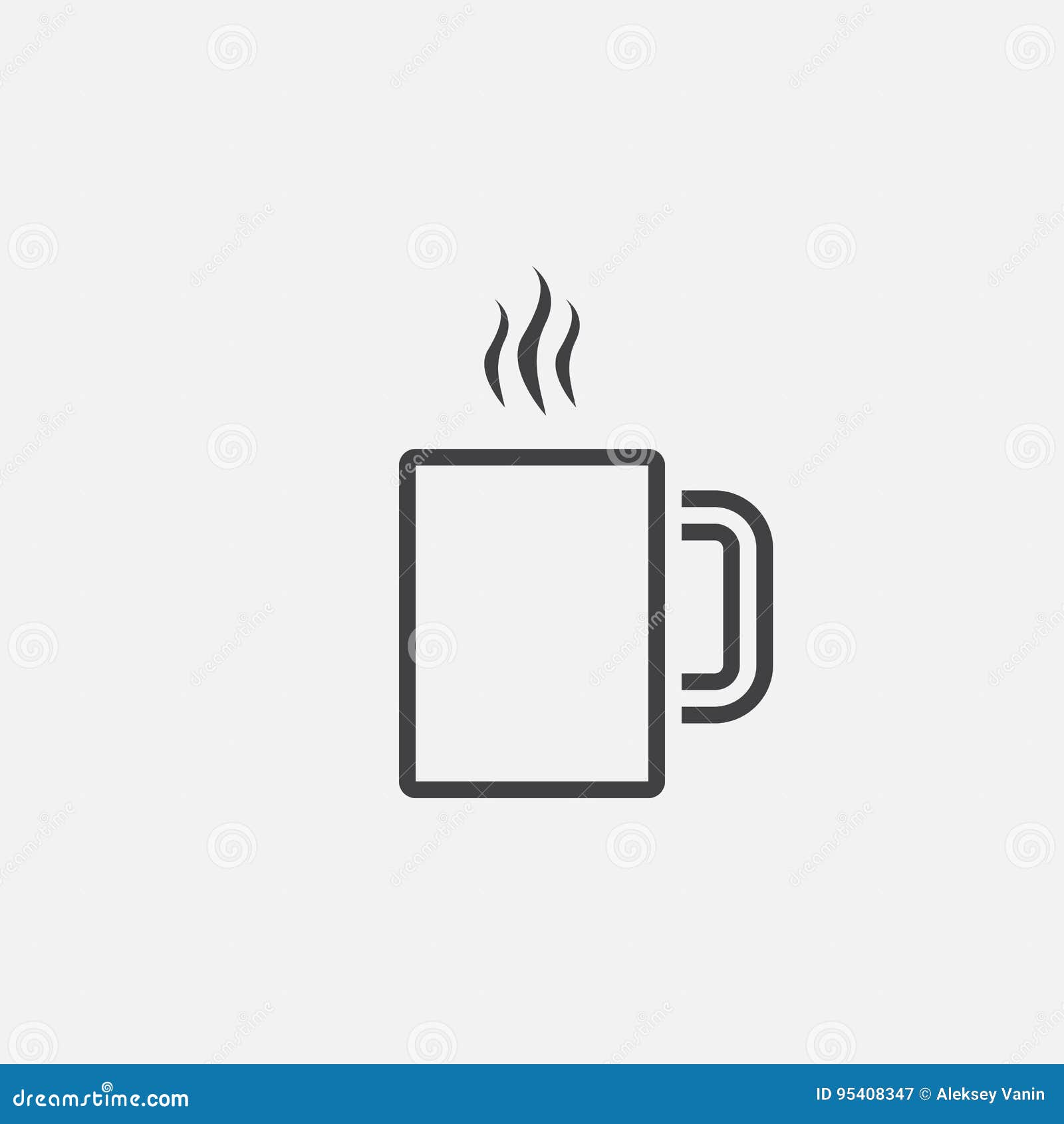 Mug Icon Vector Isolated on White . Stock Vector - Illustration of ...