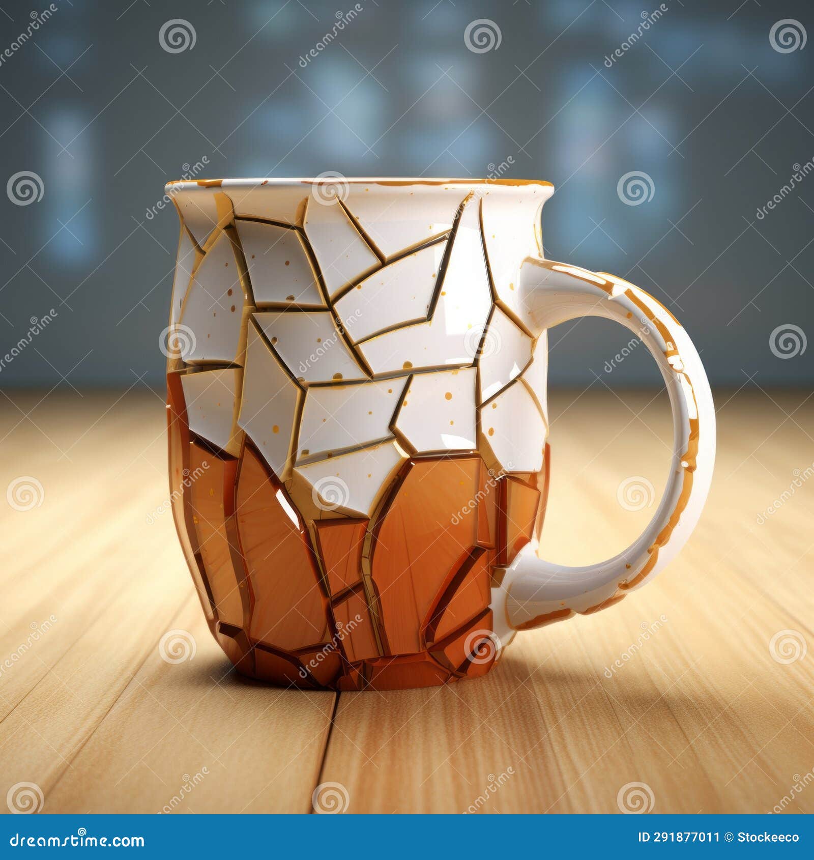 Unique 3d Rendered Brown Mug with Realistic Details Stock Illustration ...