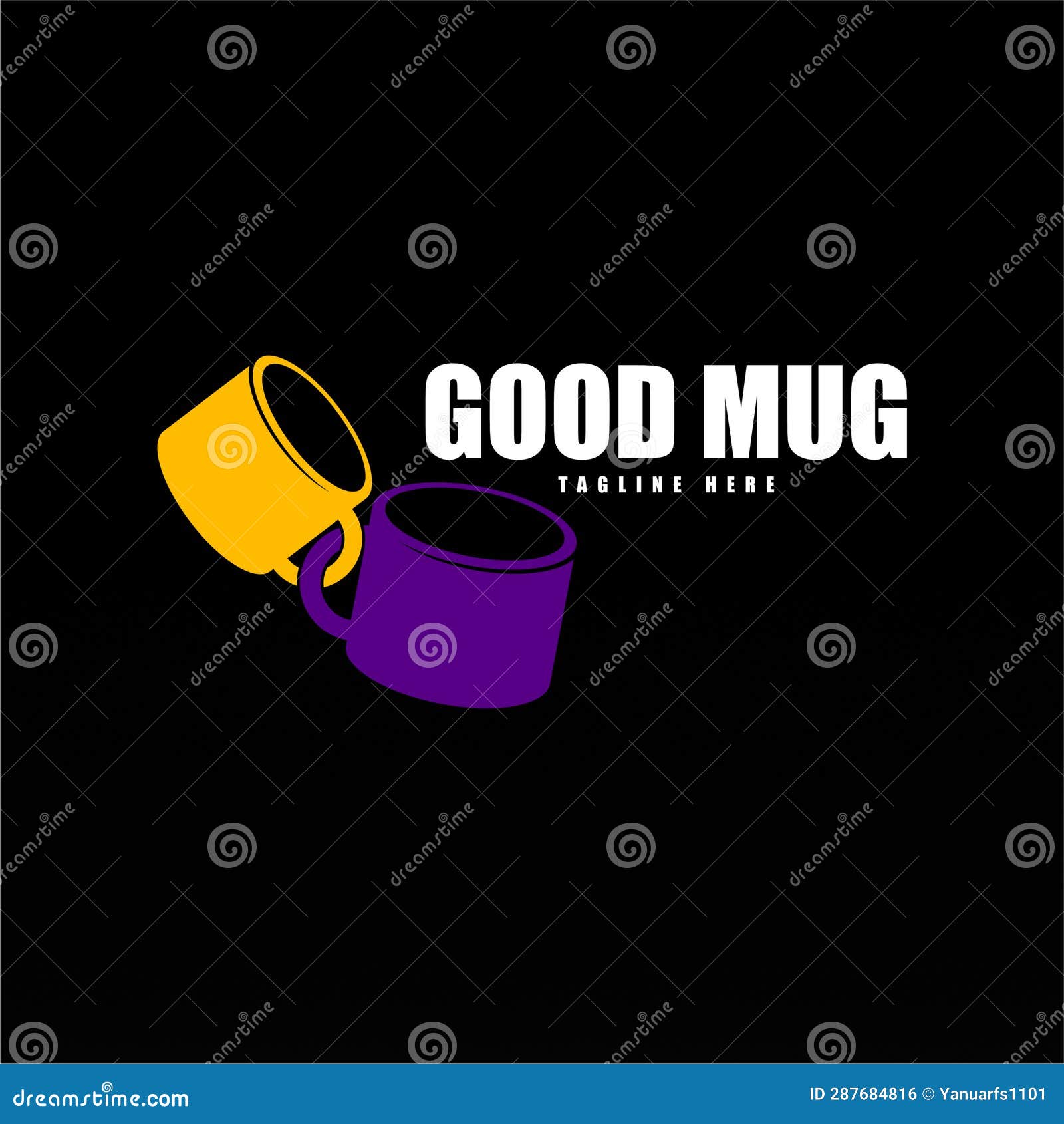 Mug logo design template stock vector. Illustration of label - 287684816