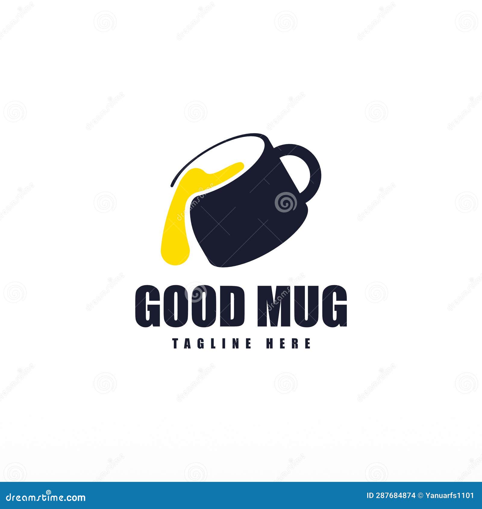 Mug logo design template stock vector. Illustration of logo - 287684874