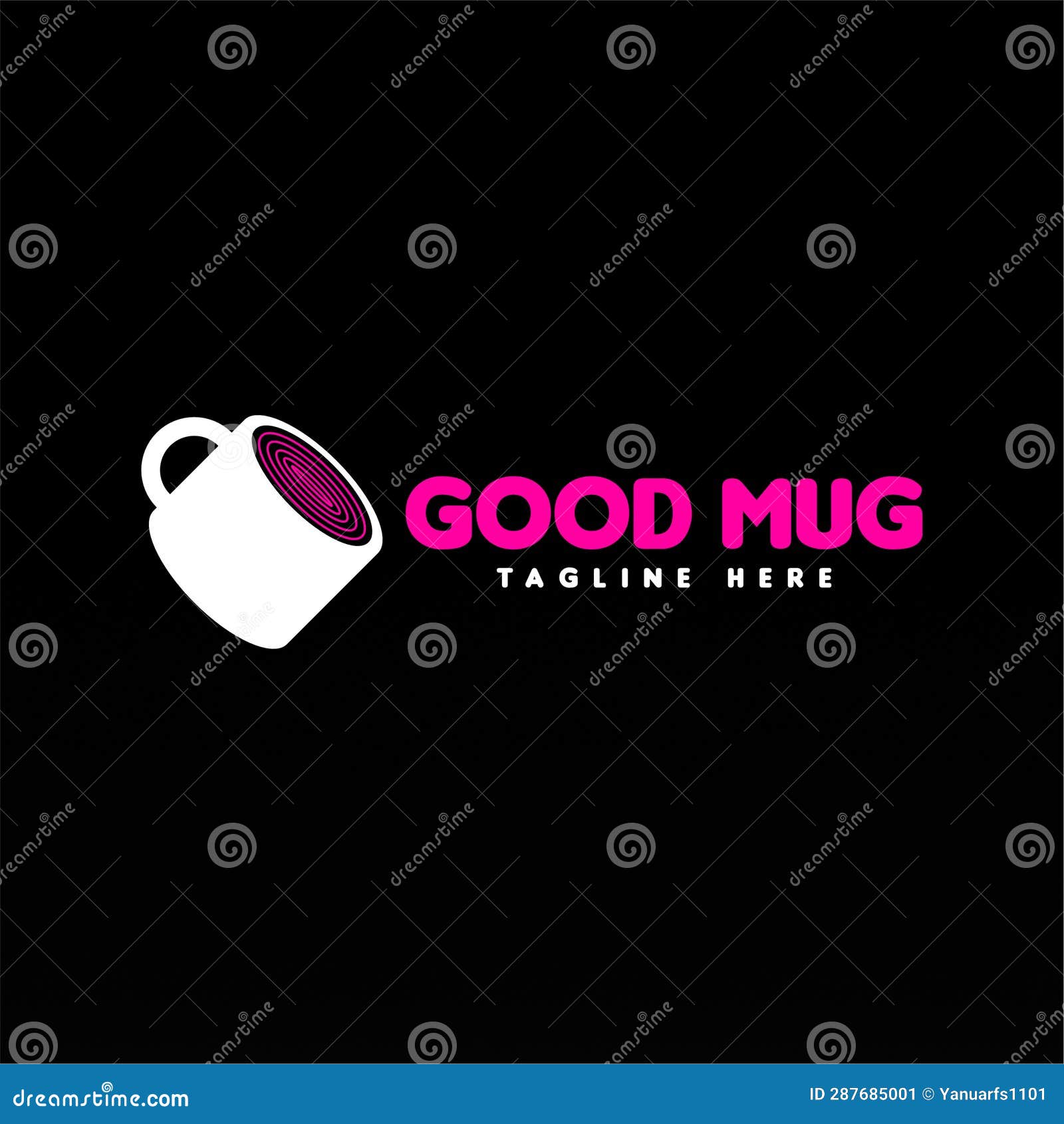 Mug logo design template stock vector. Illustration of beverage - 287685001