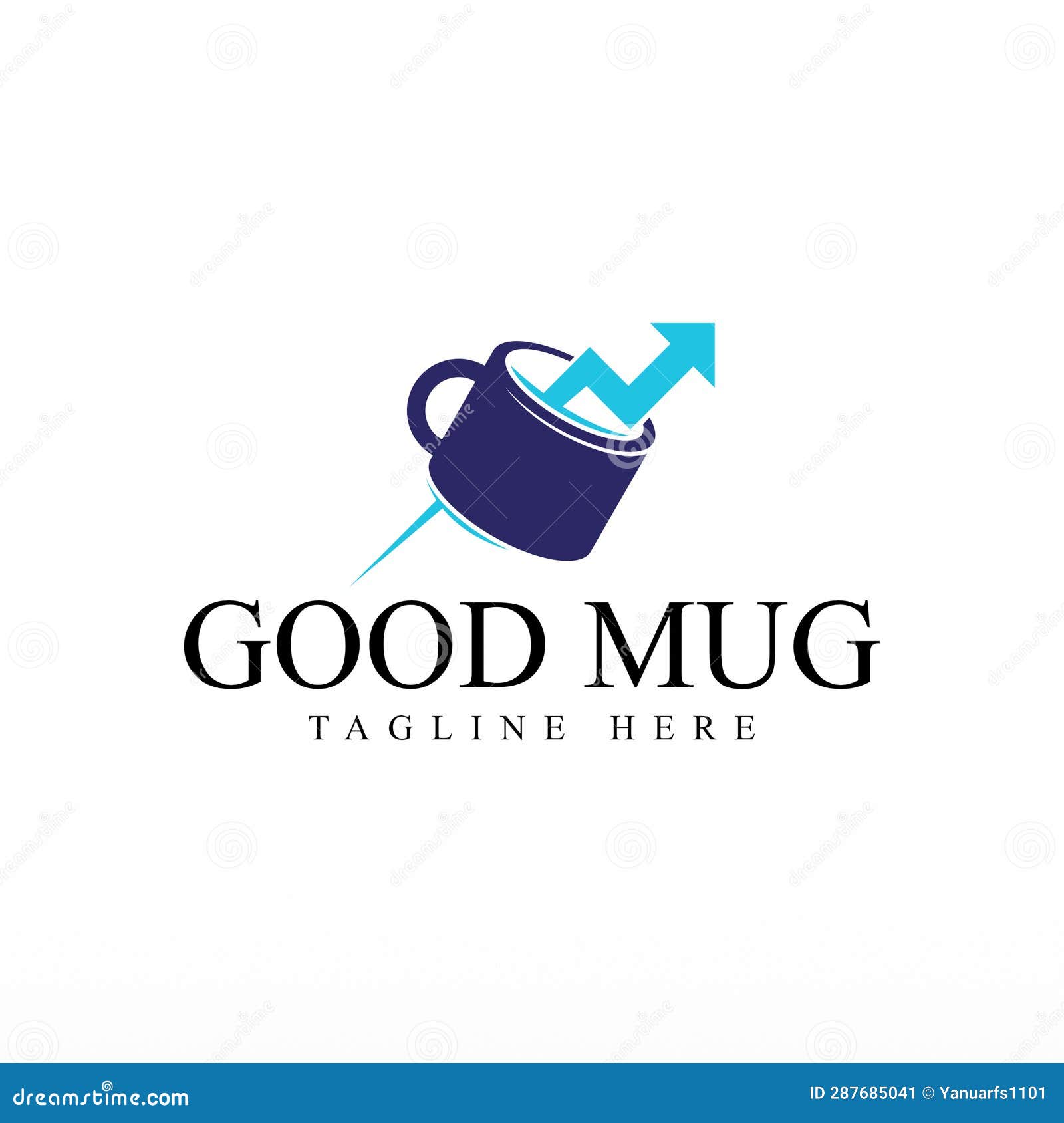 Mug logo design template stock vector. Illustration of template - 287685041