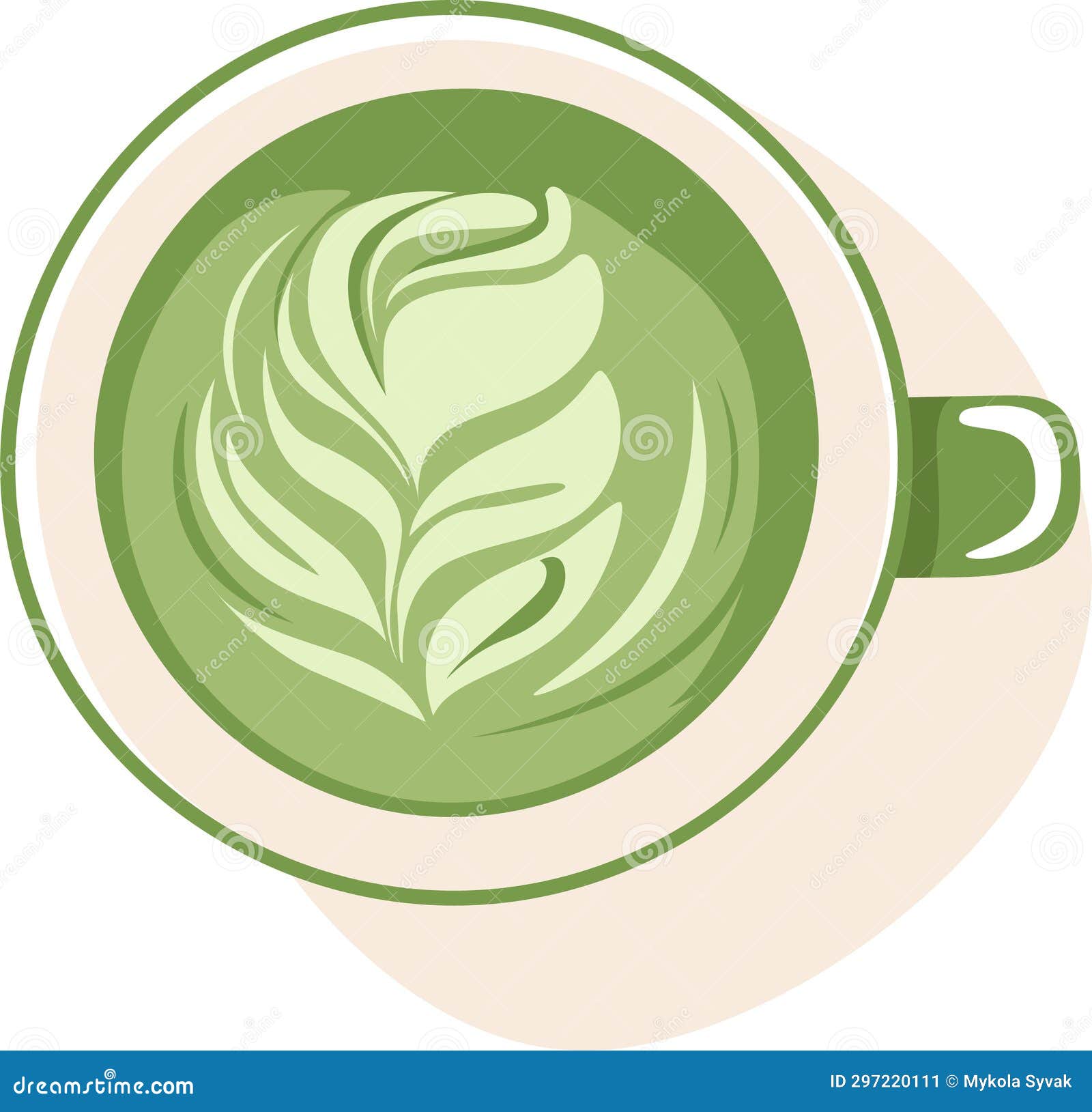 Mug with Matcha stock vector. Illustration of green - 297220111