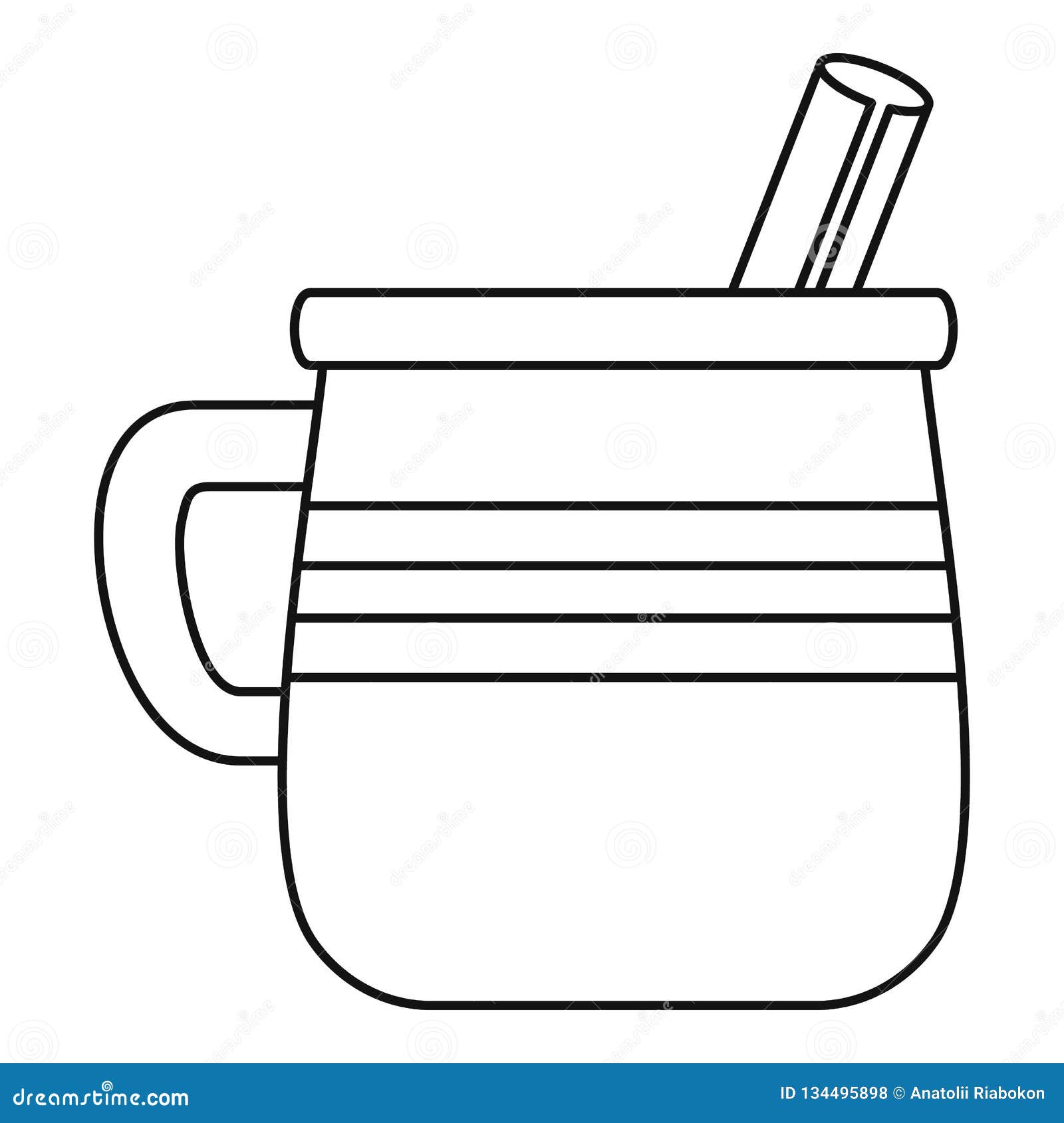 Mug Mexican Drink Icon, Outline Style Stock Vector - Illustration of ...