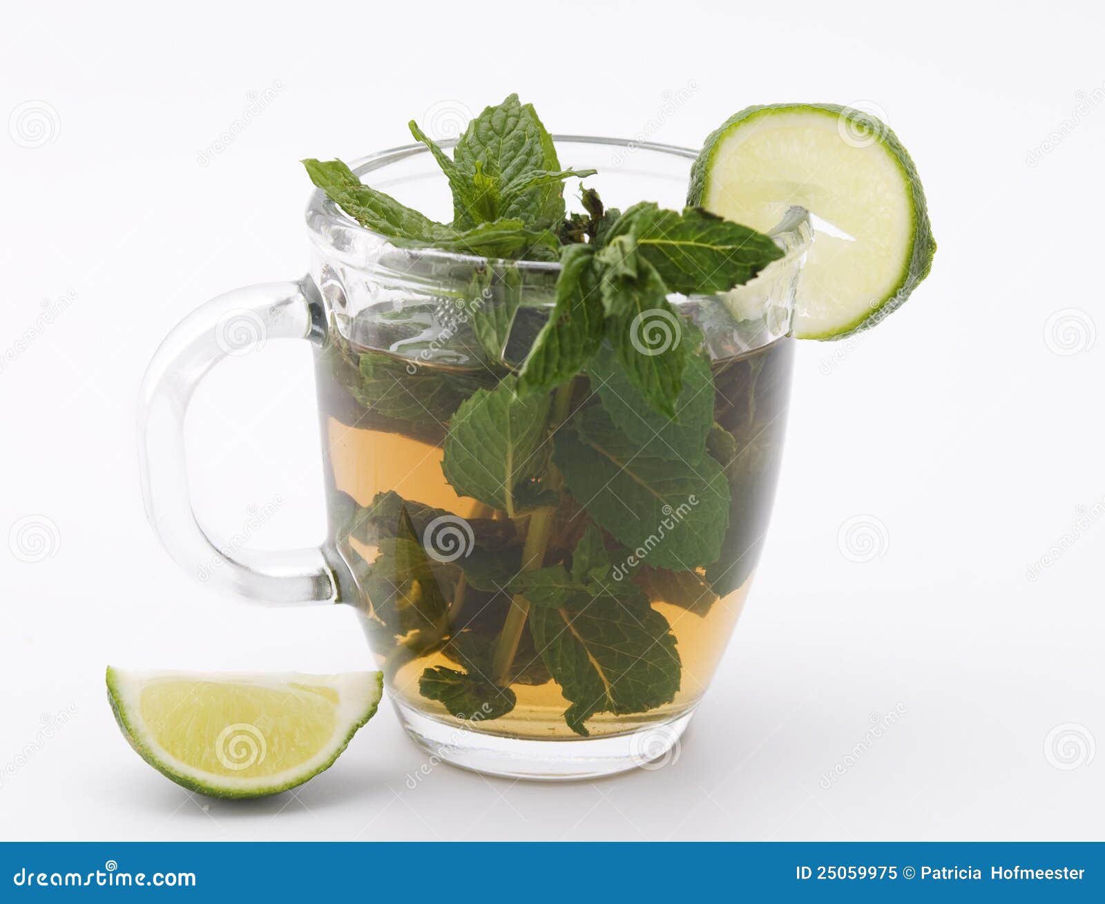 Mug with mint tea and lime stock image. Image of breakfast - 25059975